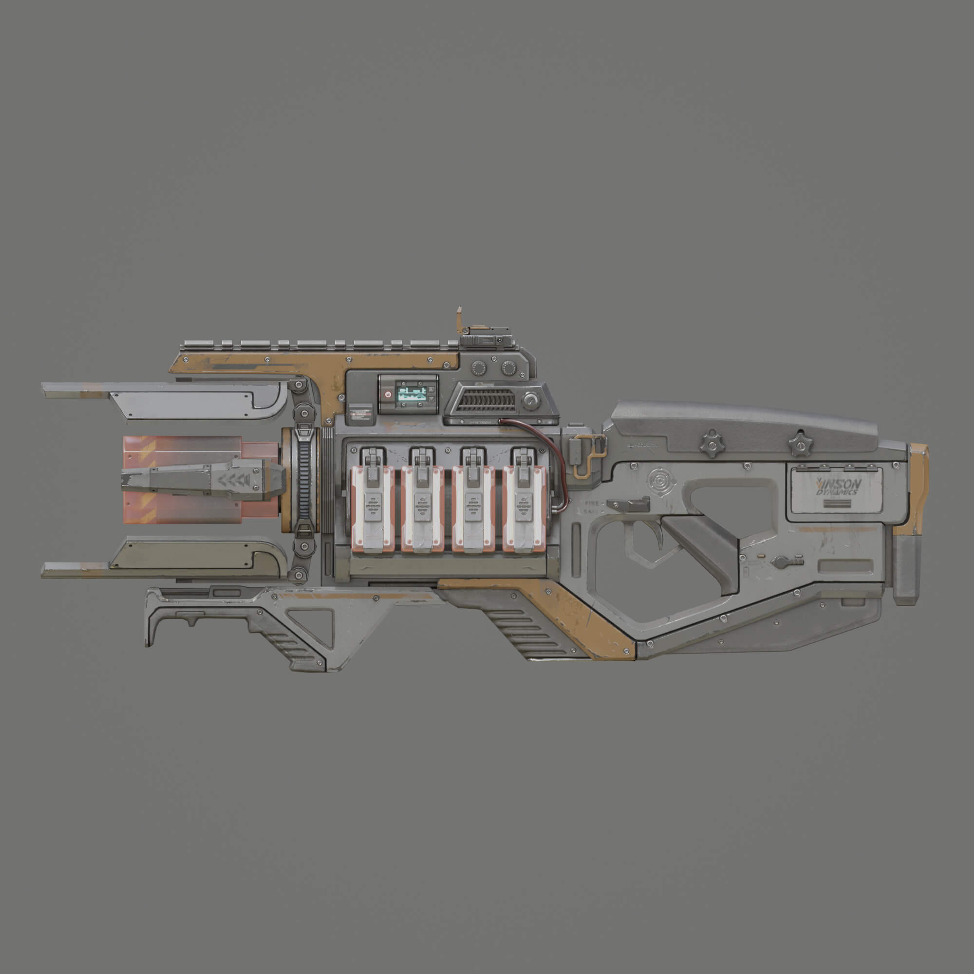 Charge Rifle Railgun - 3D Model by 3DLIQUAD