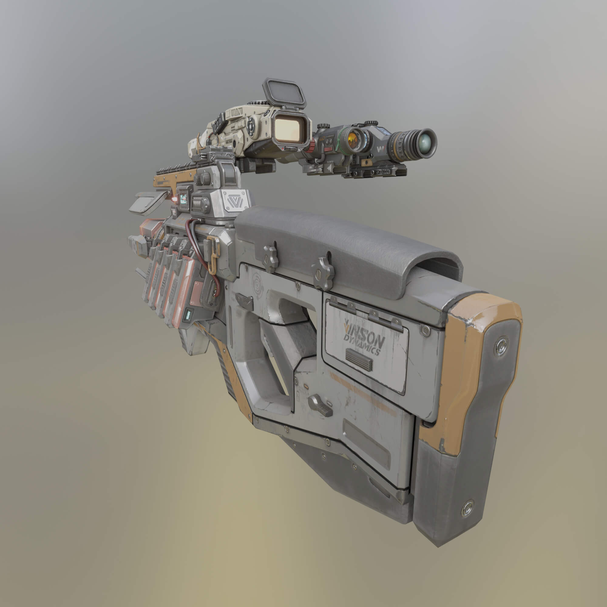 Charge Rifle Railgun - 3D Model by 3DLIQUAD