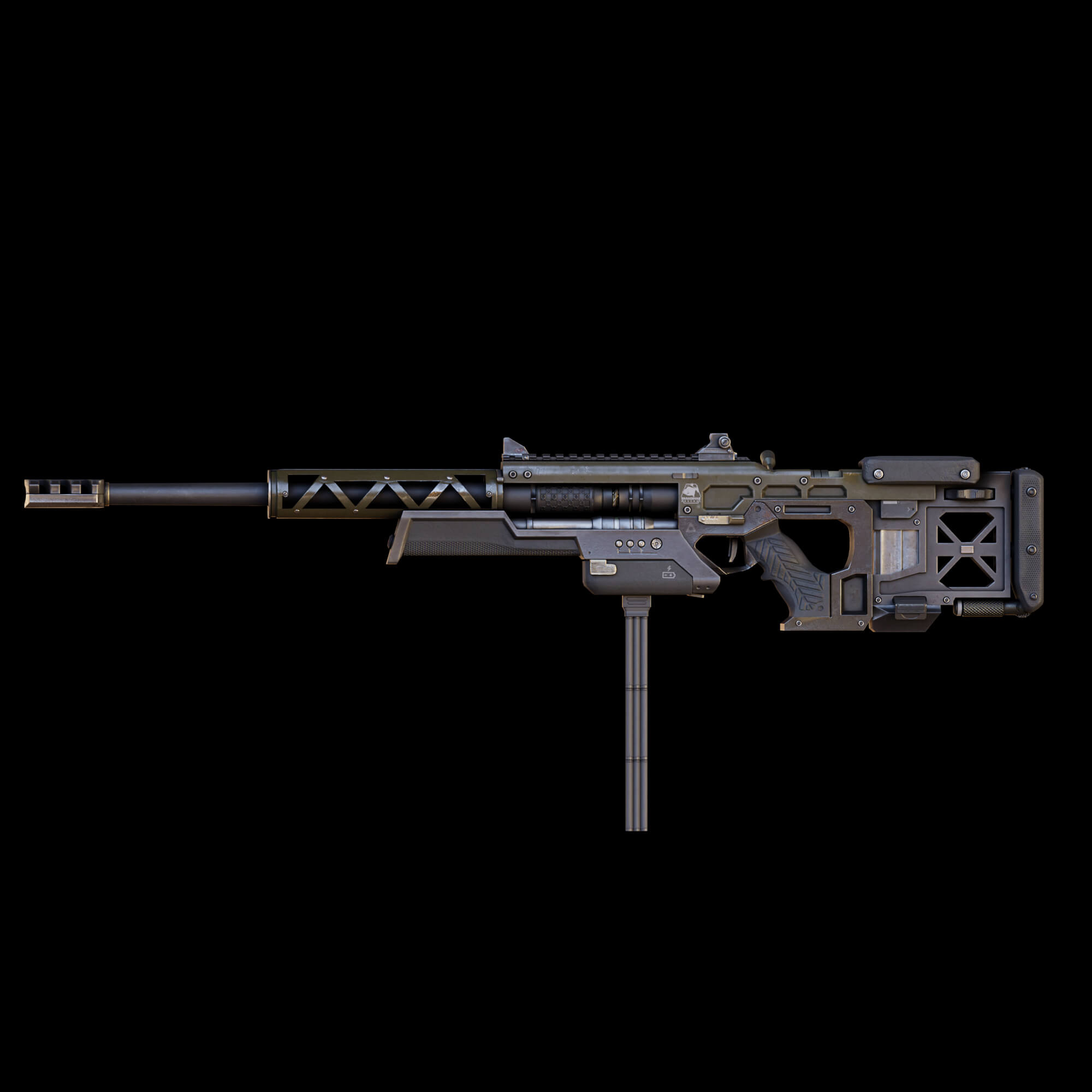 Sentinel Bolt-Action Sniper Rifle 3D Model by 3DLIQUAD