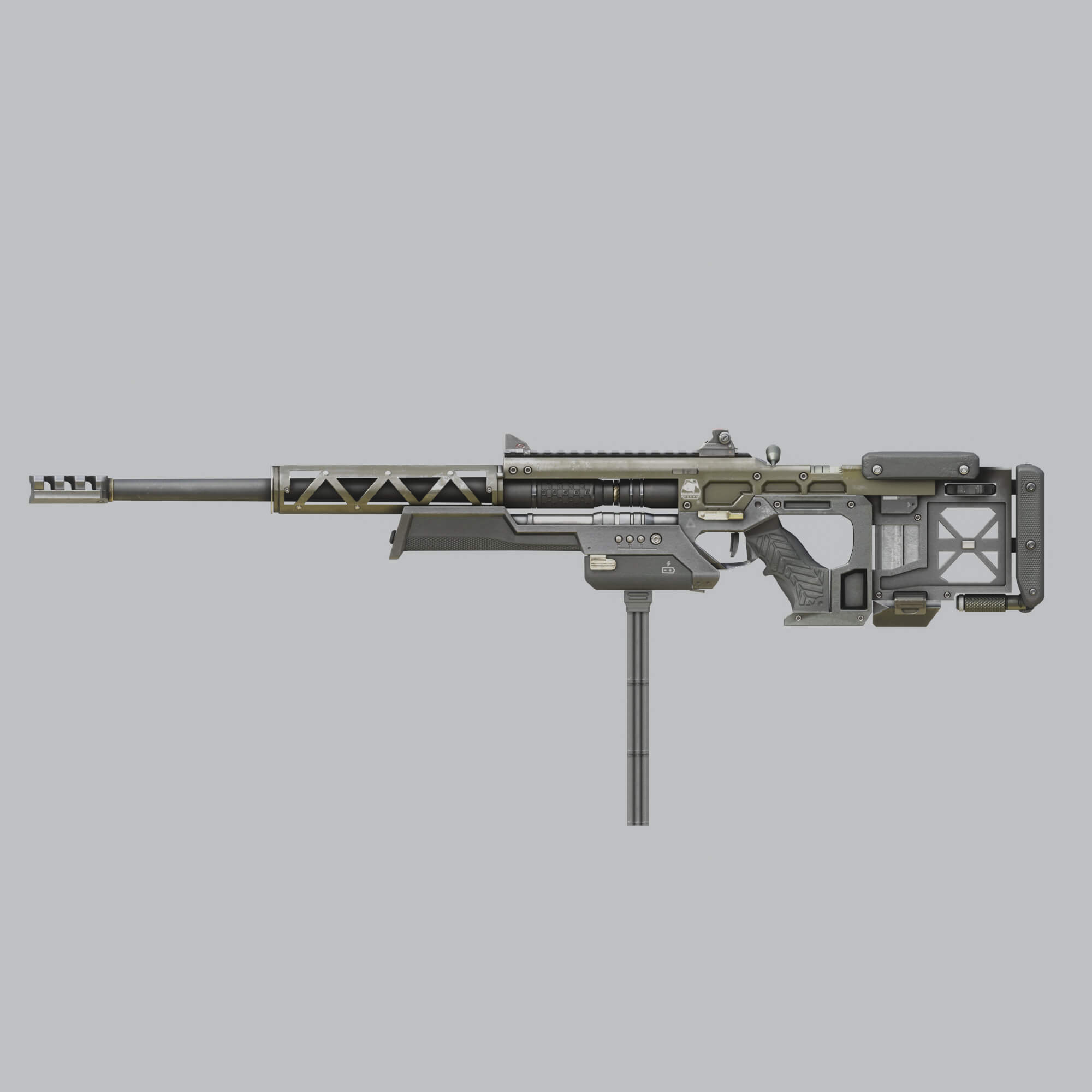 Sentinel Bolt-Action Sniper Rifle 3D Model by 3DLIQUAD