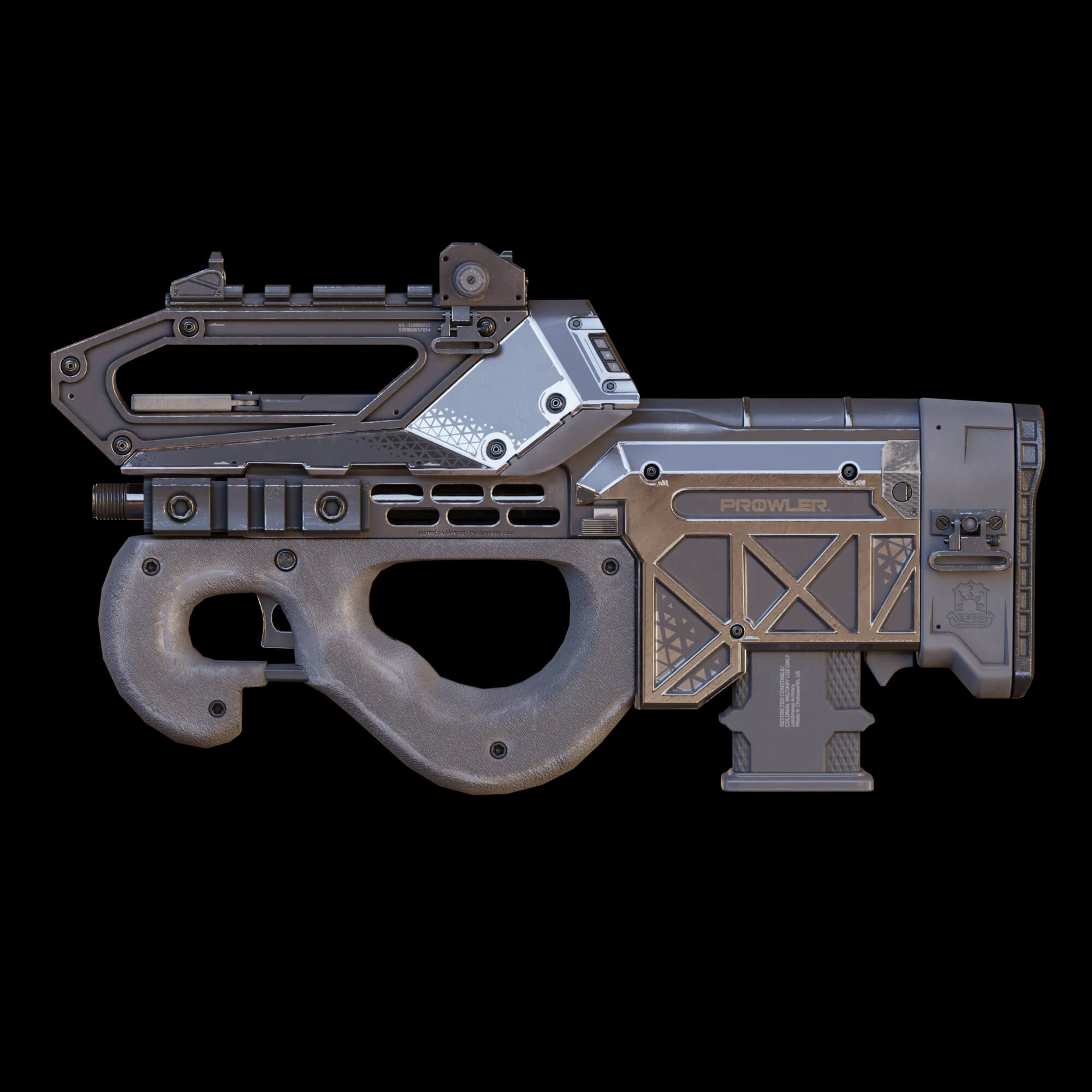 Prowler SMG for Blender - 3D Model by 3DLIQUAD