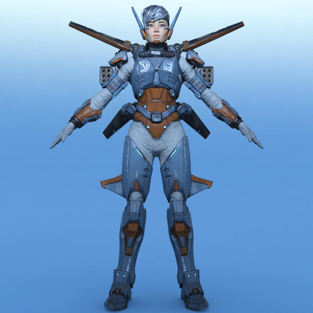 Valkyrie Titan Tested Outfit for Genesis 8 Female - Daz Content by 3DLIQUAD