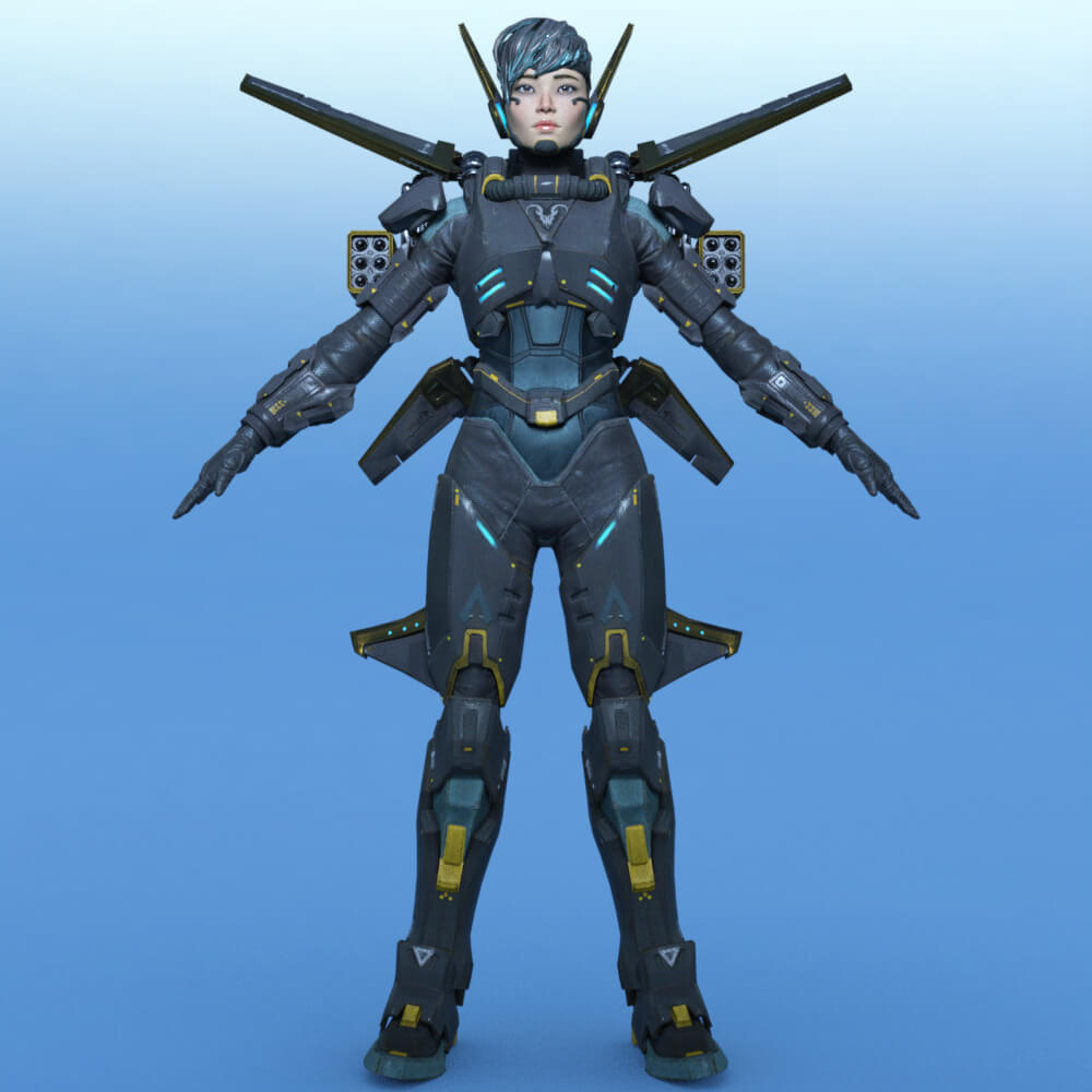 Valkyrie Titan Tested Outfit for Genesis 8 Female - Daz Content by 3DLIQUAD
