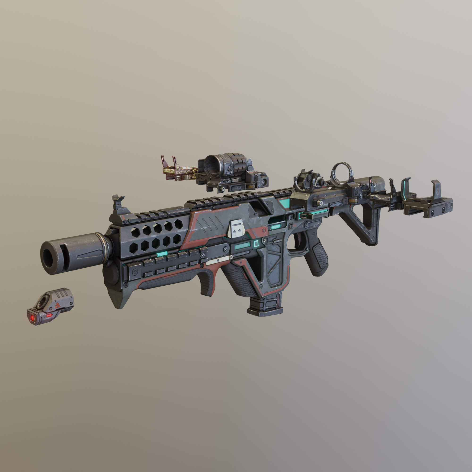 Volt SMG for Blender - 3D Model by 3DLIQUAD