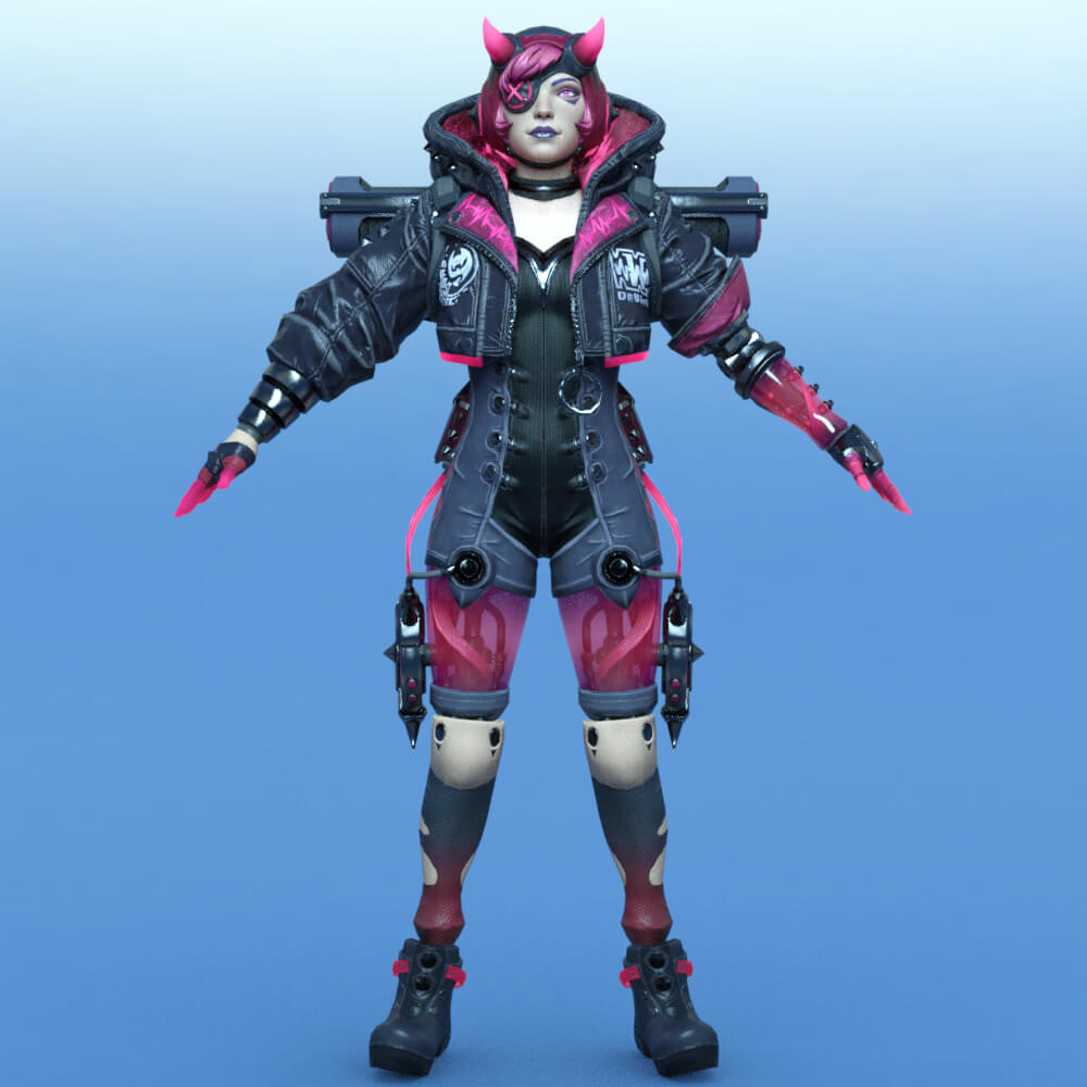 Wattson Cyber Punked for Genesis 8 Female - Daz Content by 3DLIQUAD