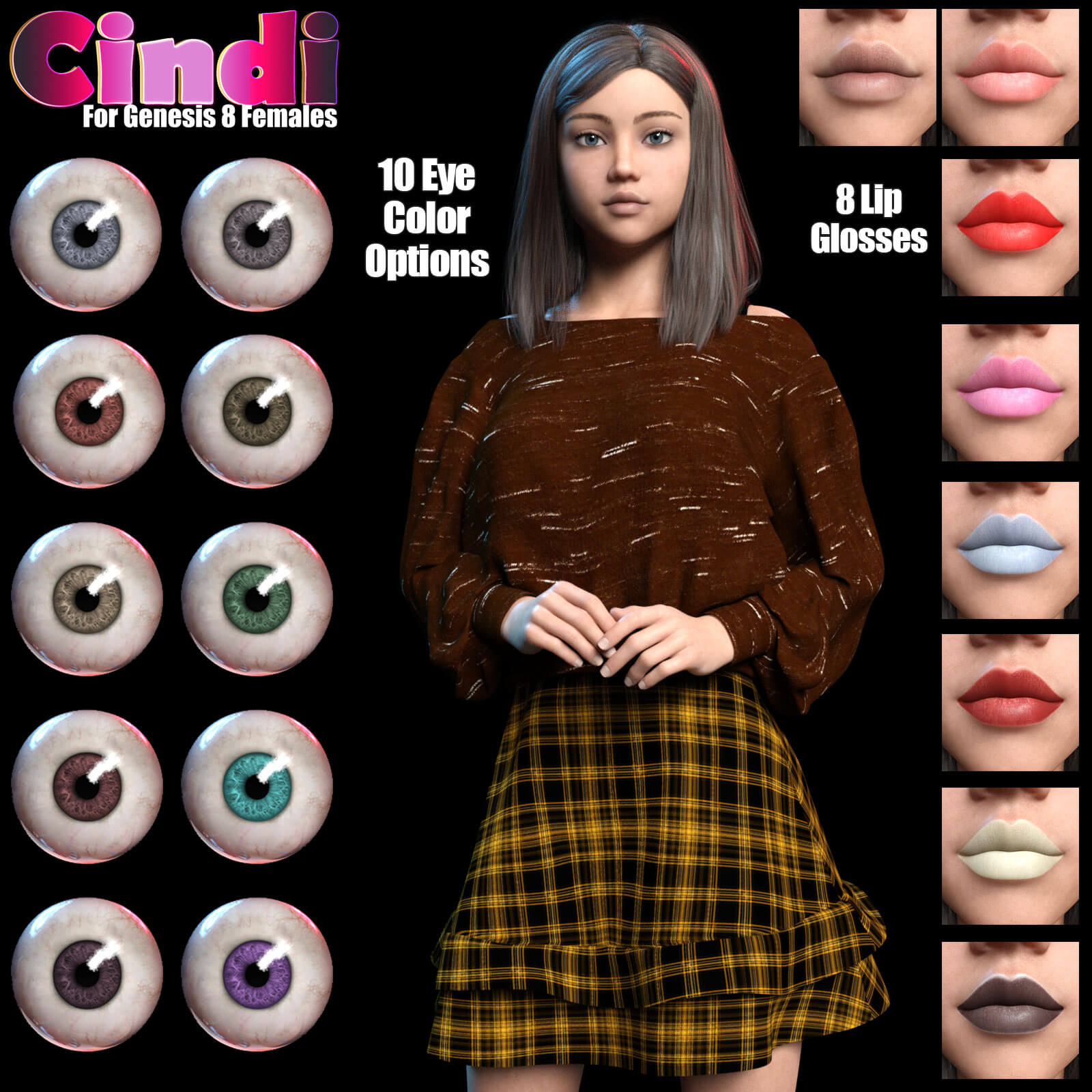 Cindi for Genesis 8 Females - Daz Content by 3DLoki