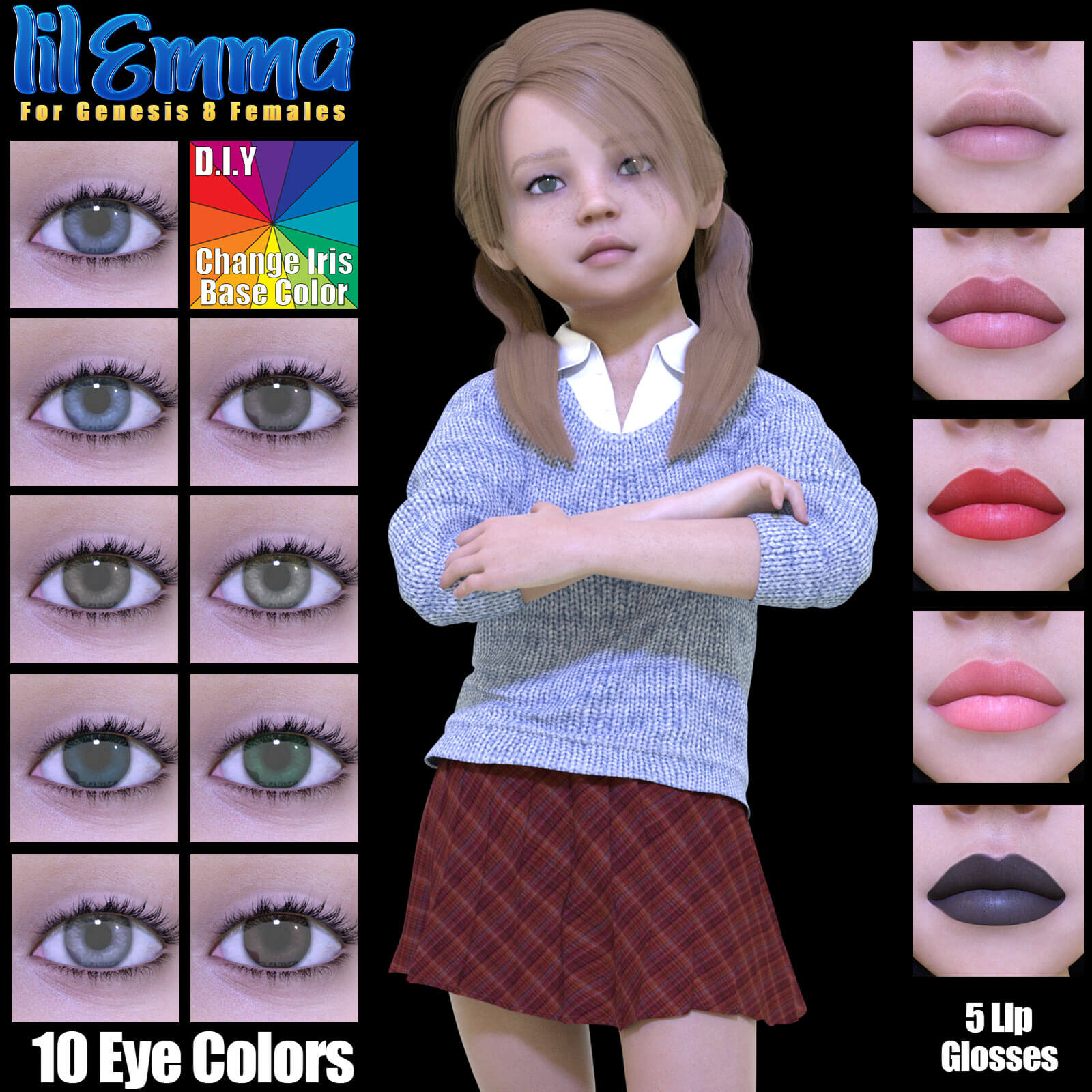Lil Emma for Genesis 8 Females - Daz Content by 3DLoki
