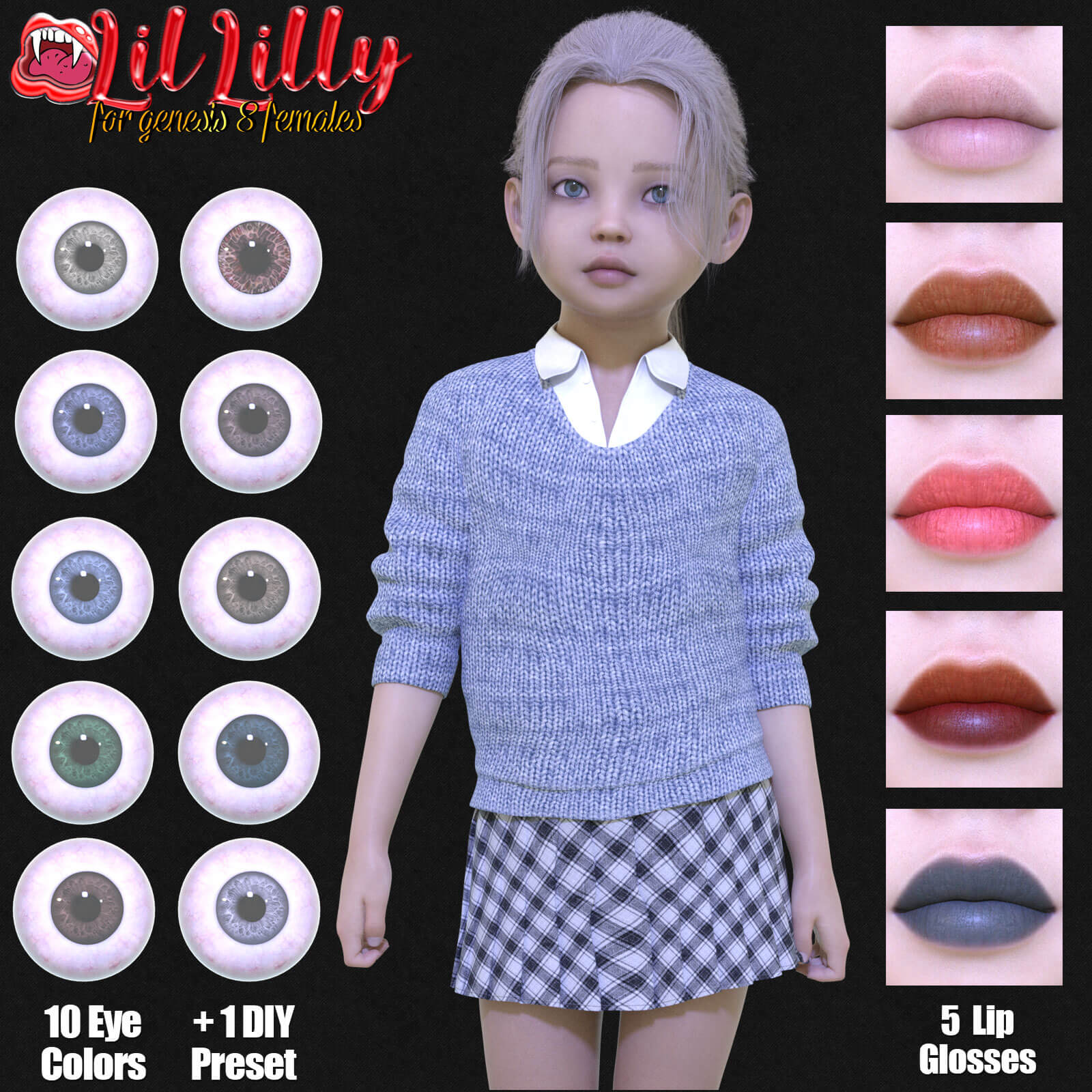 Lil Lilly for Genesis 8 Females - Daz Content by 3DLoki