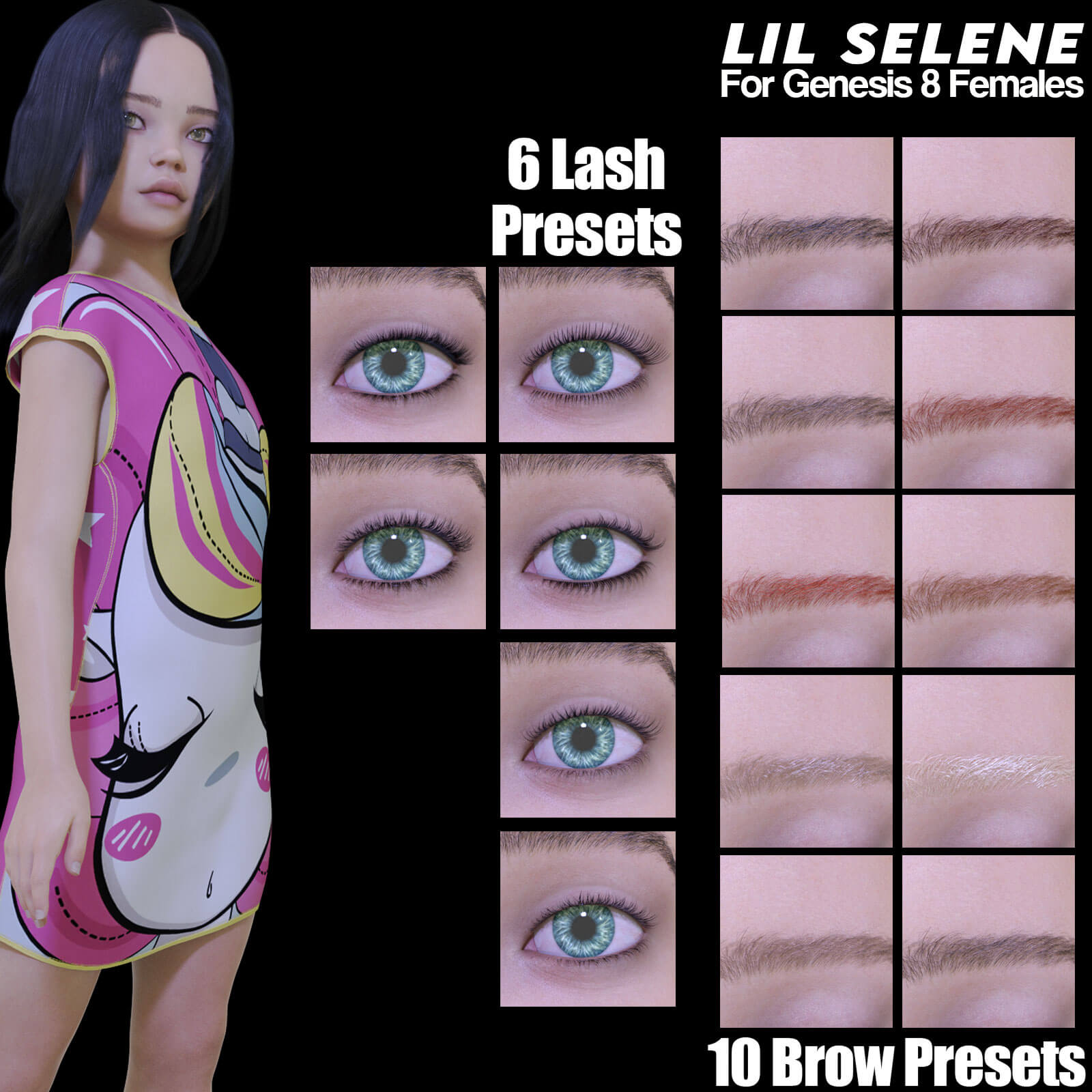 Lil Selene for Genesis 8 Females - Daz Content by 3DLoki