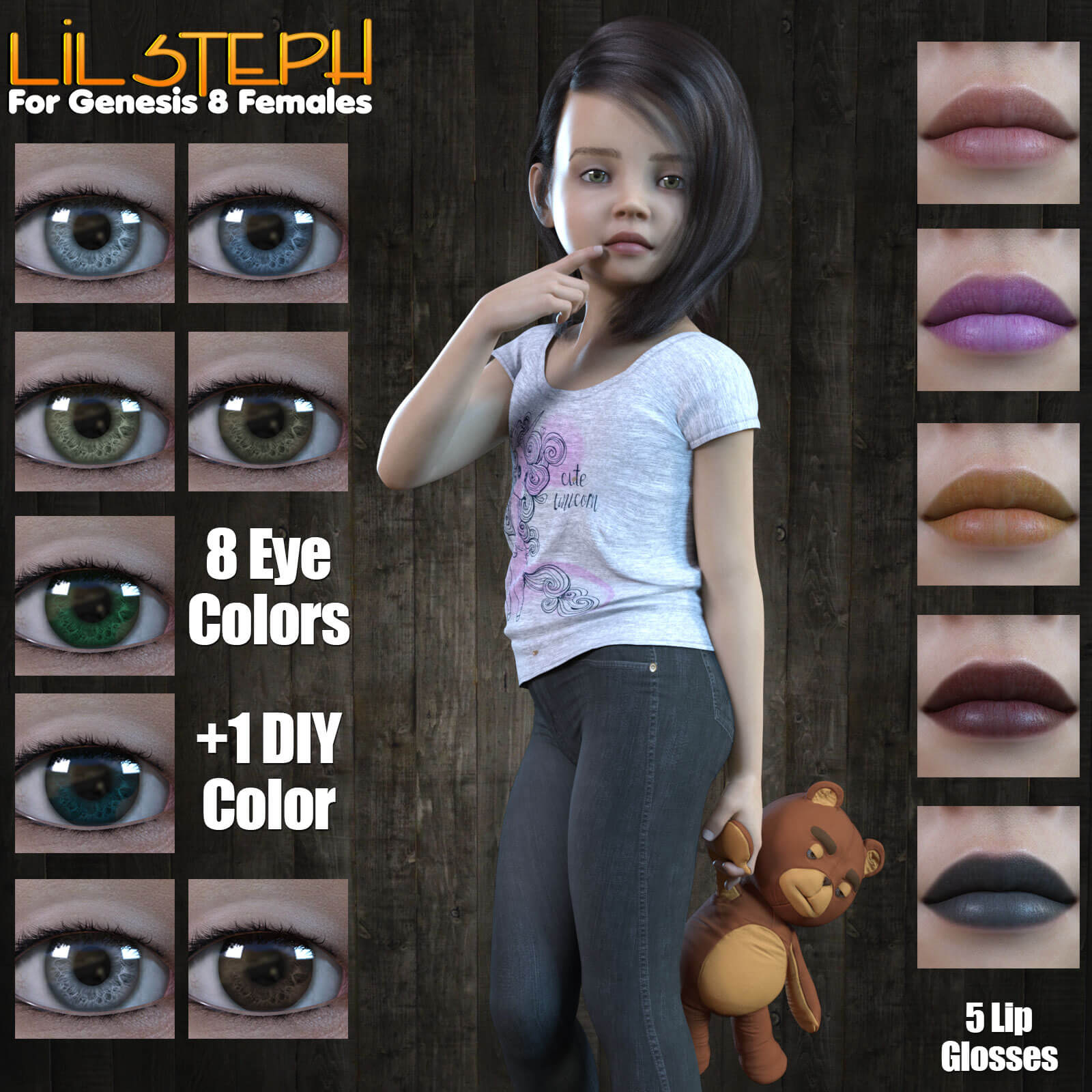 Lil Steph for Genesis 8 Females - Daz Content by 3DLoki