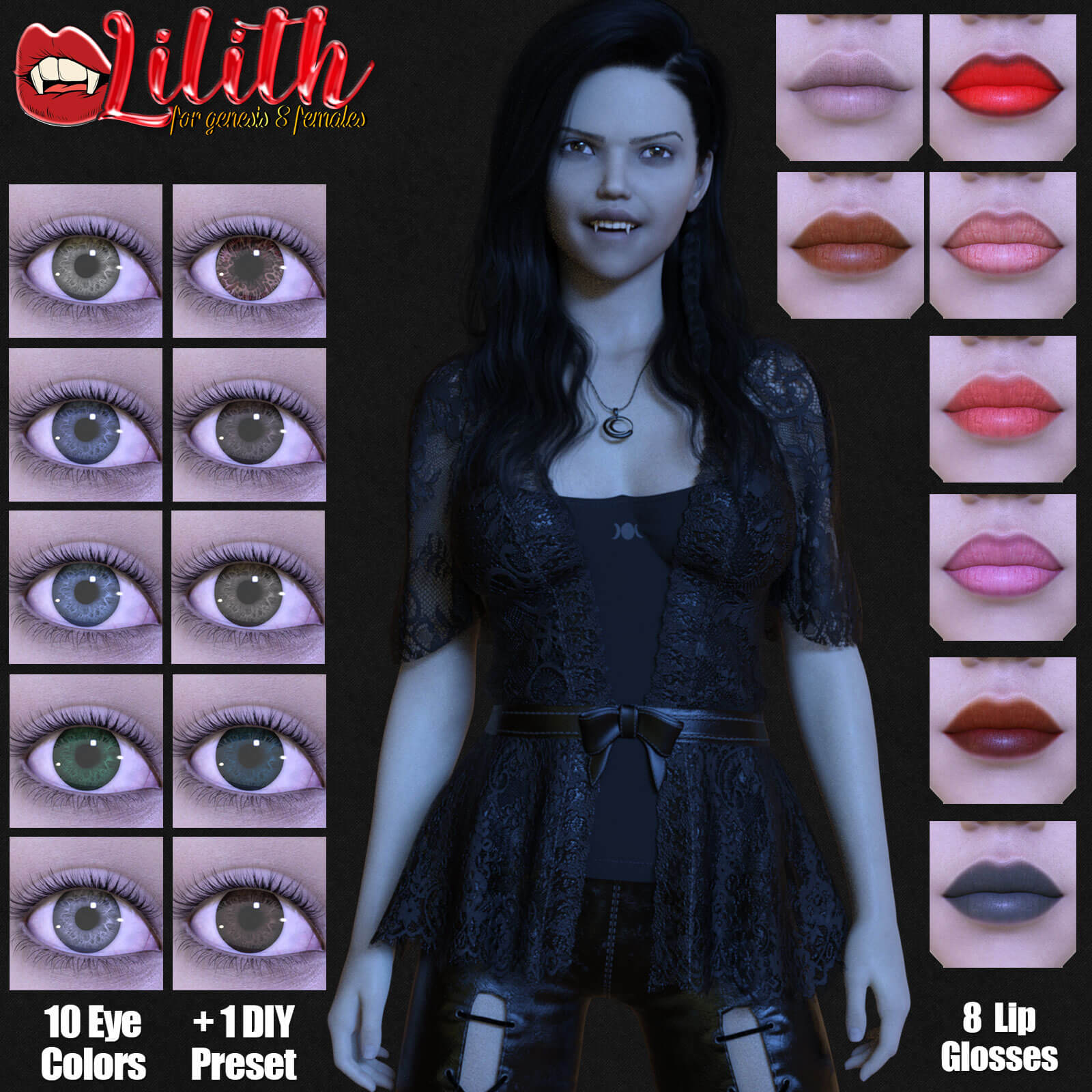 Lilith For Genesis 8 Females Daz Content By 3dloki