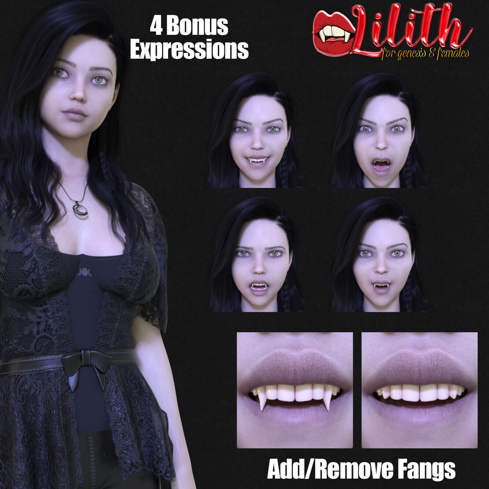 Lilith for Genesis 8 Females - Daz Content by 3DLoki