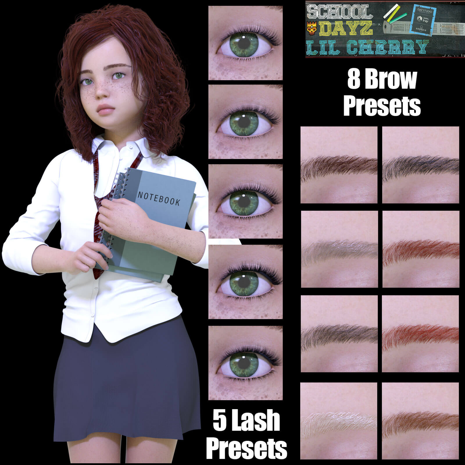 School Dayz: Lil Cherry for Genesis 8 Females - Daz Content by 3DLoki