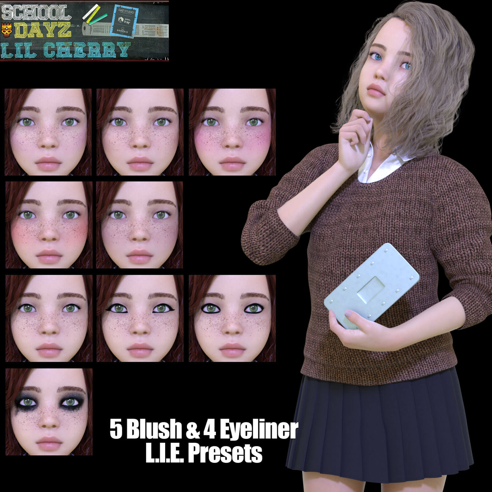 School Dayz: Lil Cherry for Genesis 8 Females - Daz Content by 3DLoki