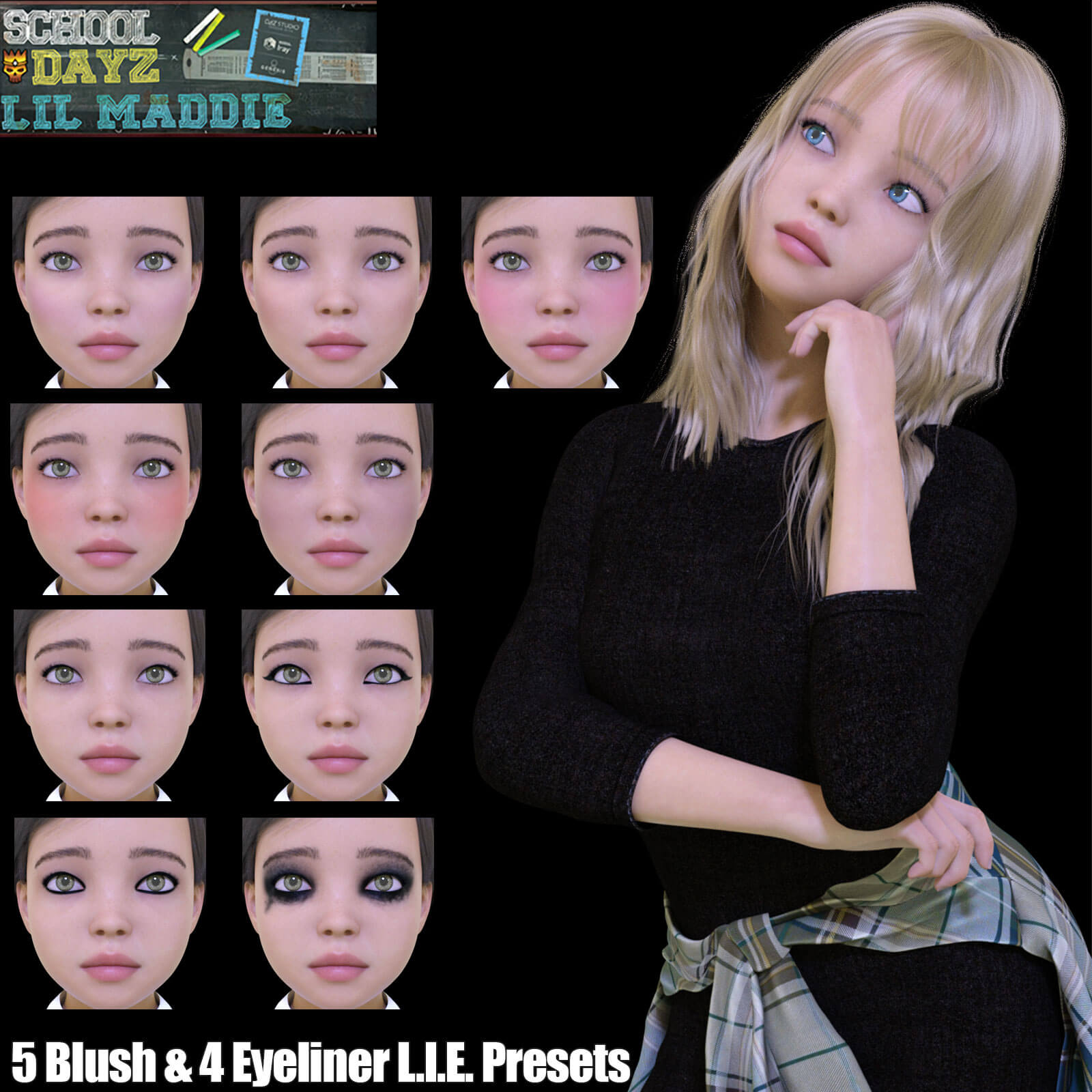 School Dayz: Lil Maddie for Genesis 8 Females - Daz Content by 3DLoki