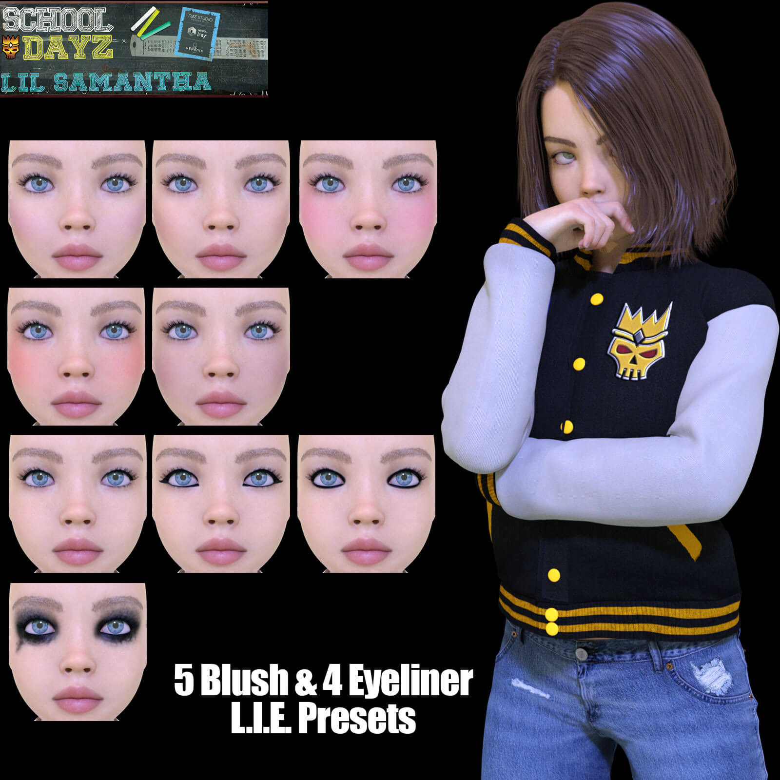 School Dayz: Lil Samantha for Genesis 8 Females - Daz Content by 3DLoki