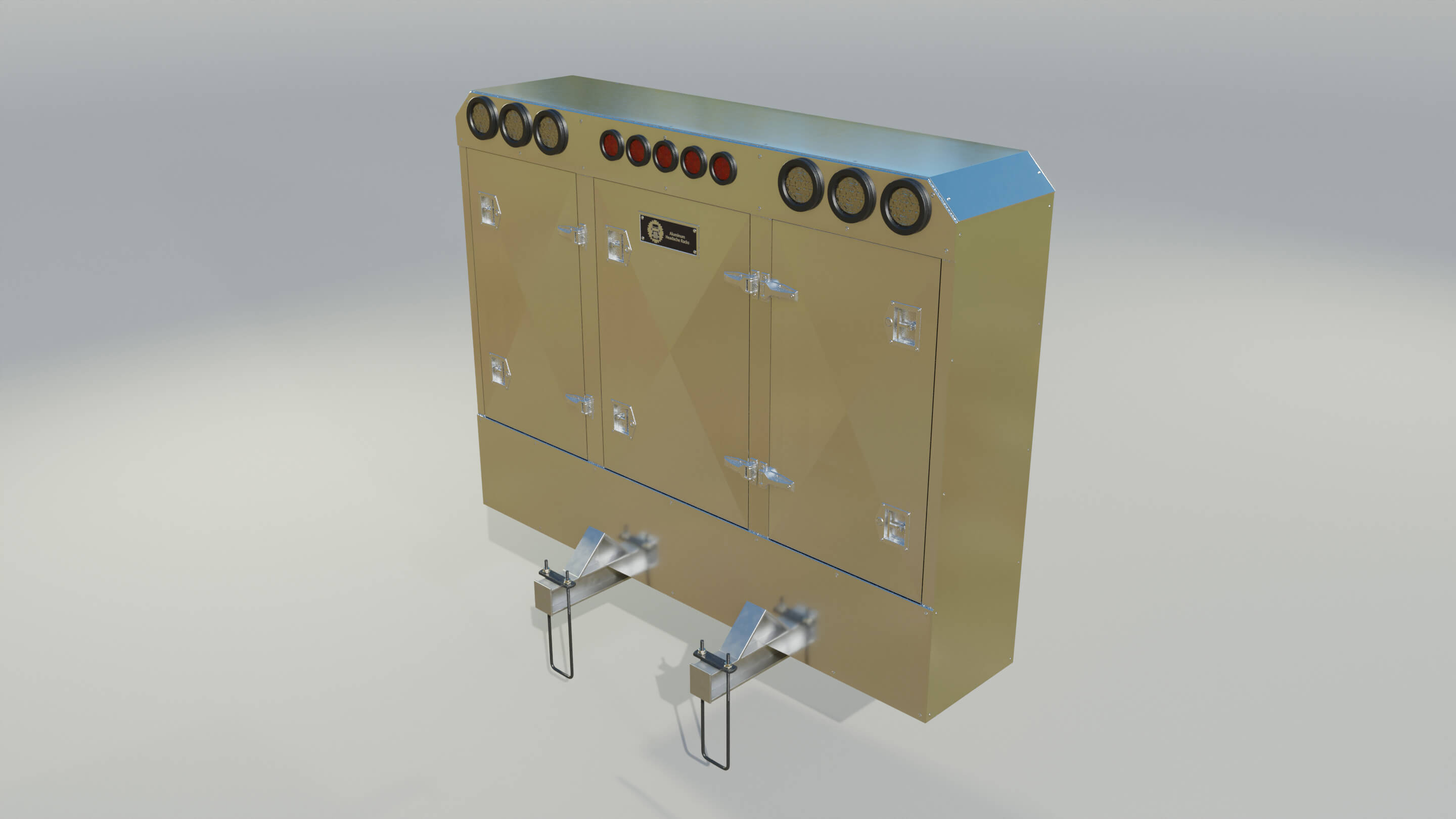 Aluminum Enclosed Headache Rack - 3D Model by 3Dmae