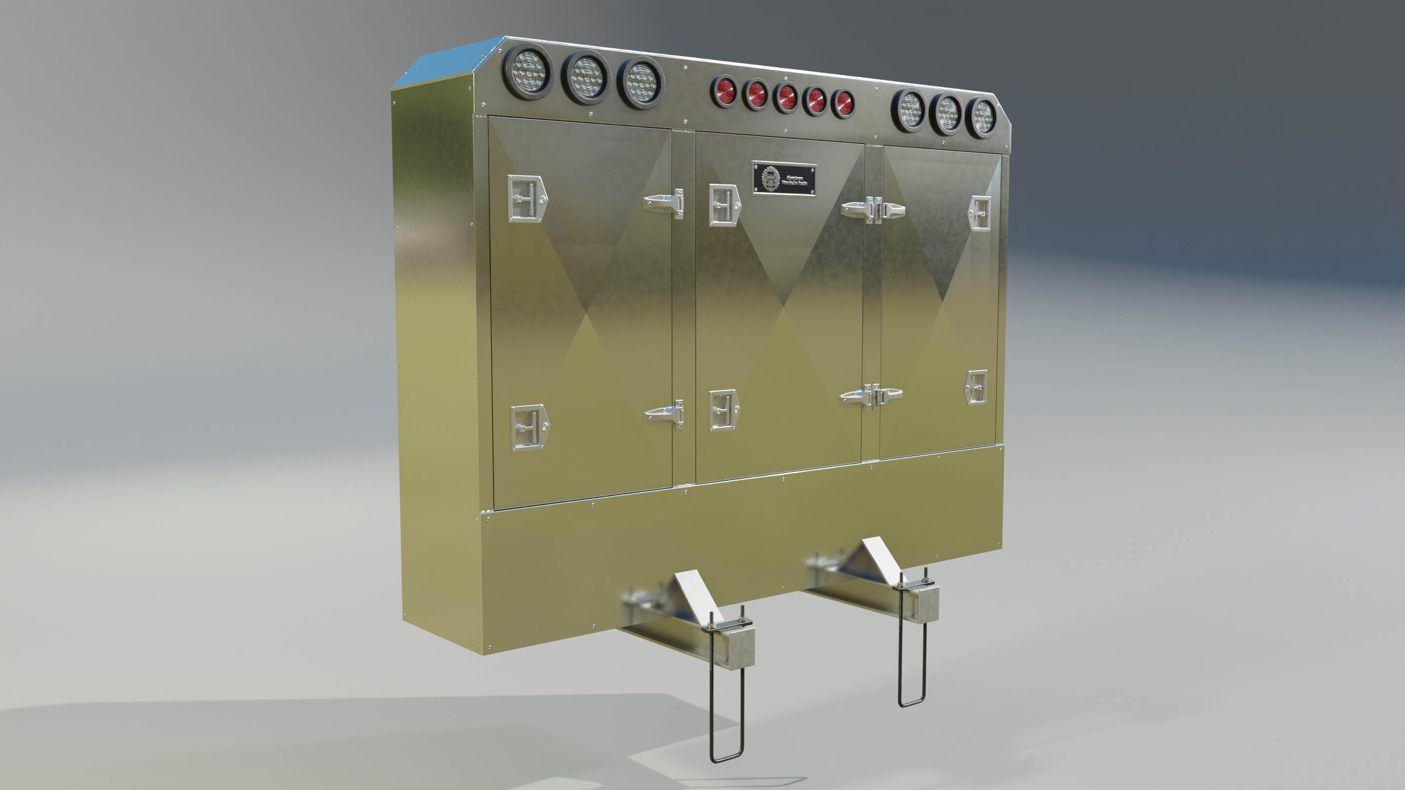 Aluminum Enclosed Headache Rack - 3D Model by 3Dmae