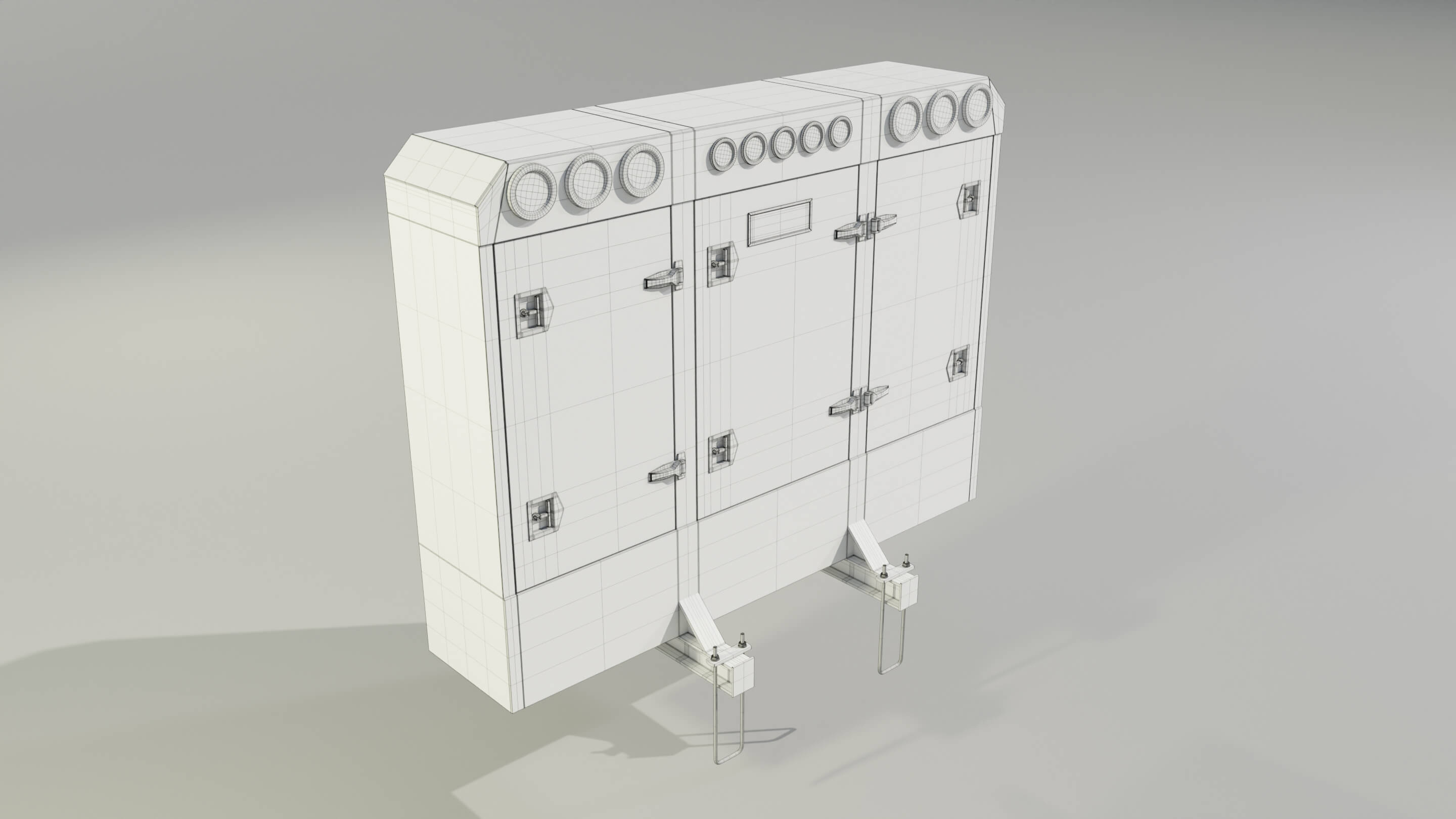 Aluminum Enclosed Headache Rack - 3D Model by 3Dmae