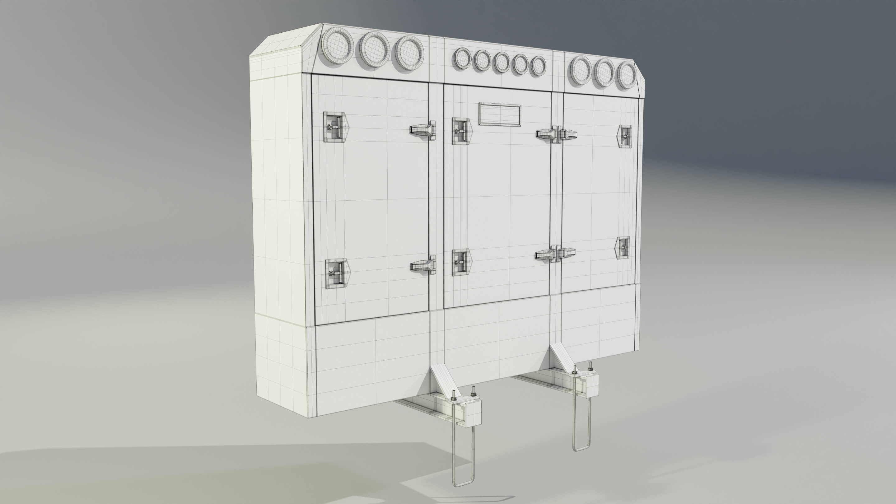 Aluminum Enclosed Headache Rack - 3D Model by 3Dmae