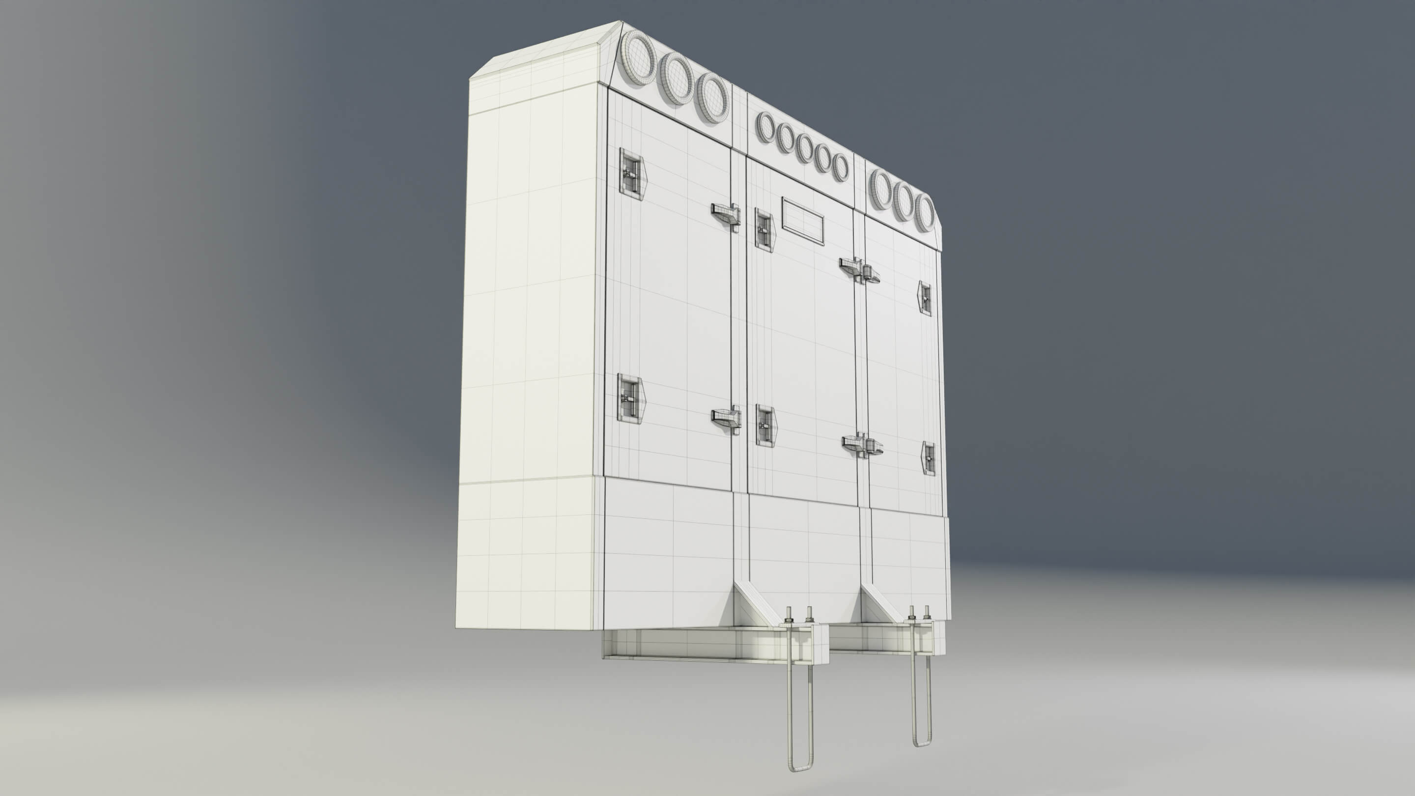 Aluminum Enclosed Headache Rack - 3D Model by 3Dmae