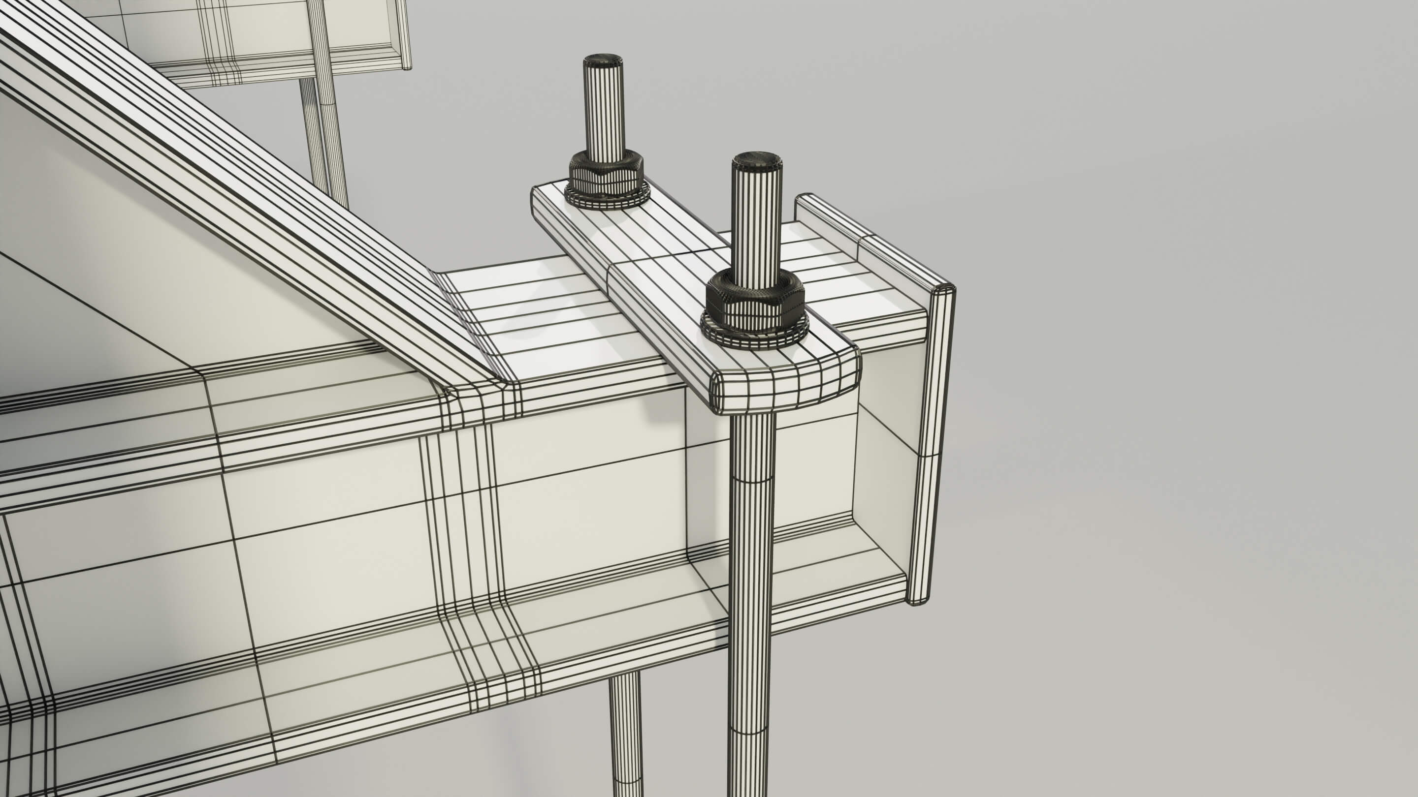 Aluminum Enclosed Headache Rack - 3D Model by 3Dmae