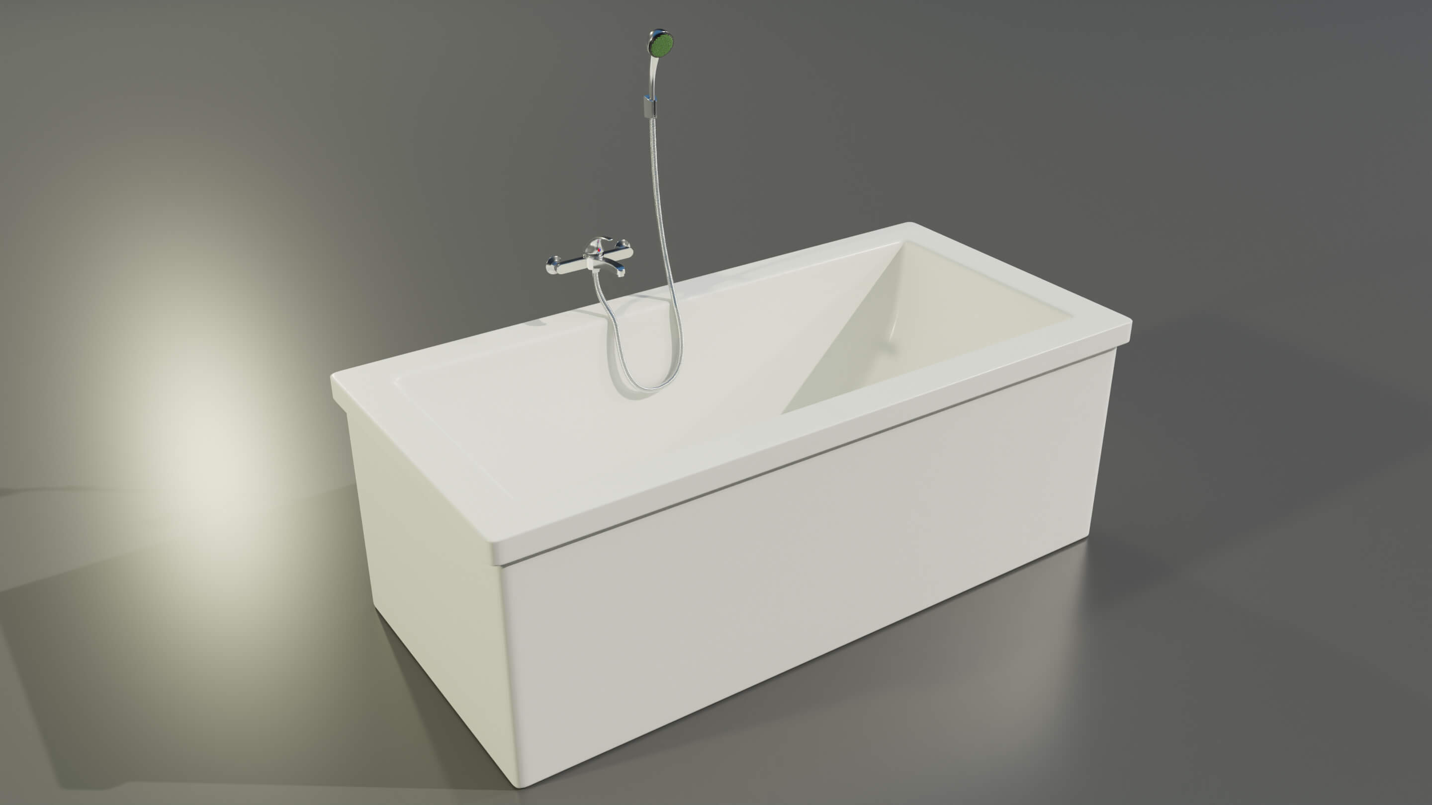 Bathtub With Faucet - 3D Model by 3Dmae