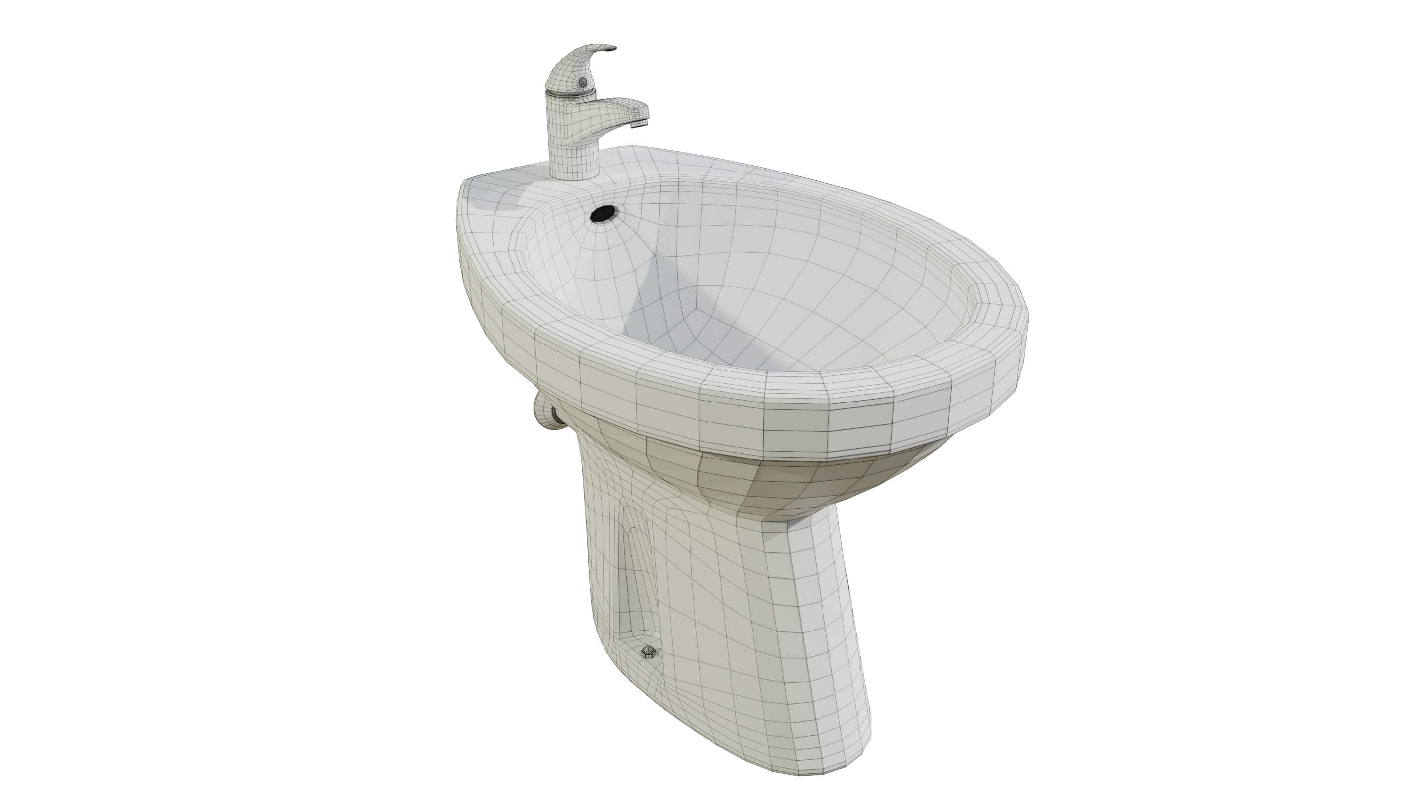 Bidet With Faucet - 3D Model by 3Dmae
