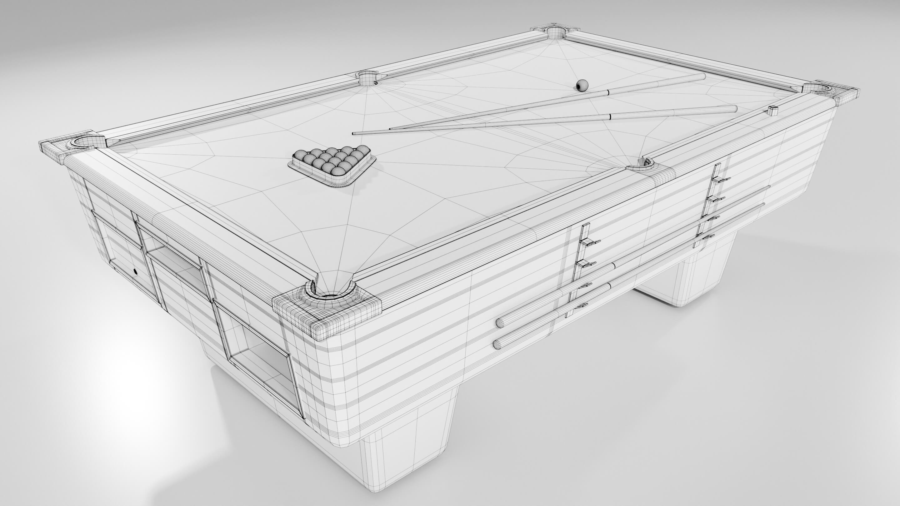 Billiards Table - 3D Model by 3Dmae