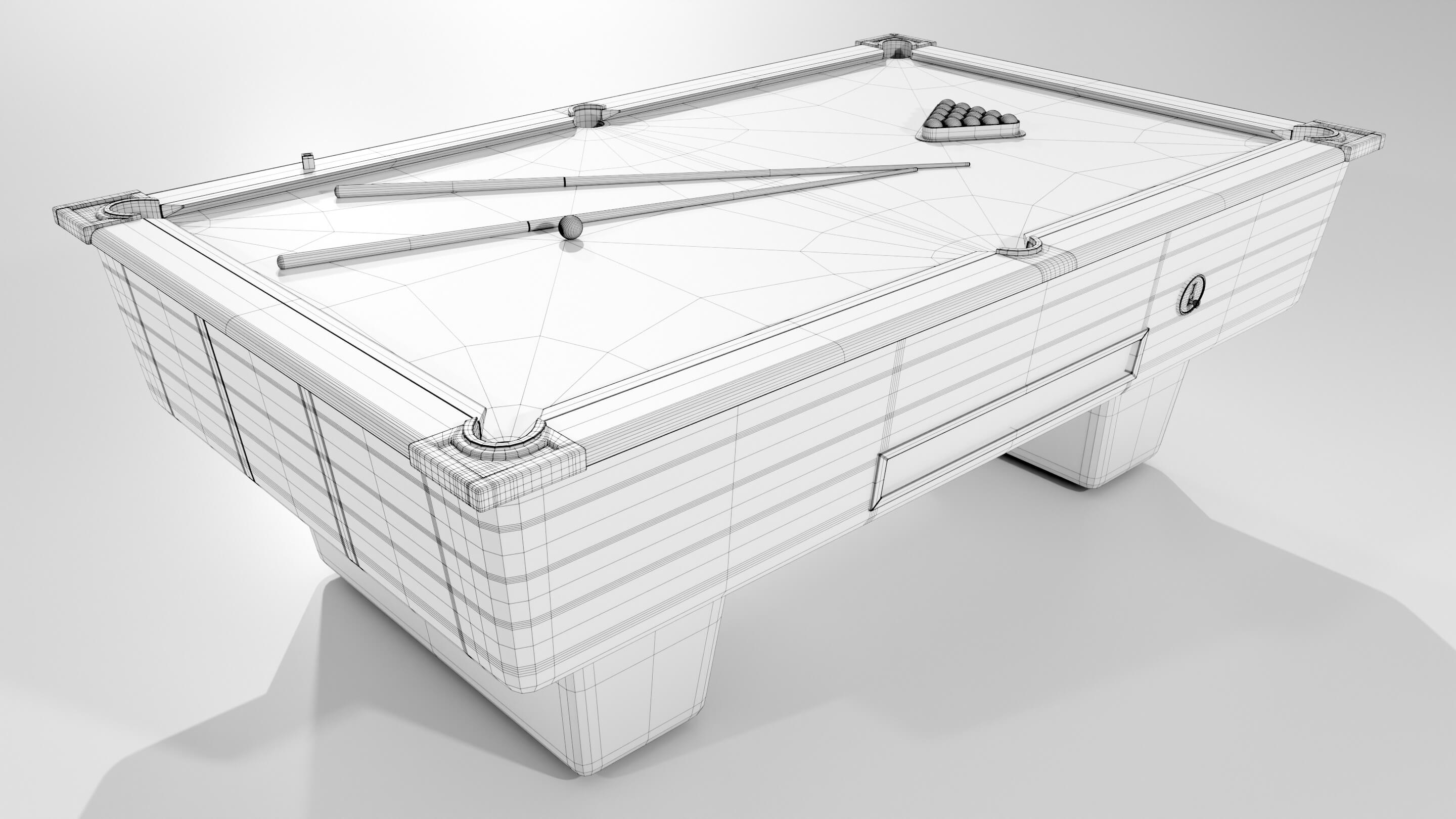 Billiards Table - 3D Model by 3Dmae