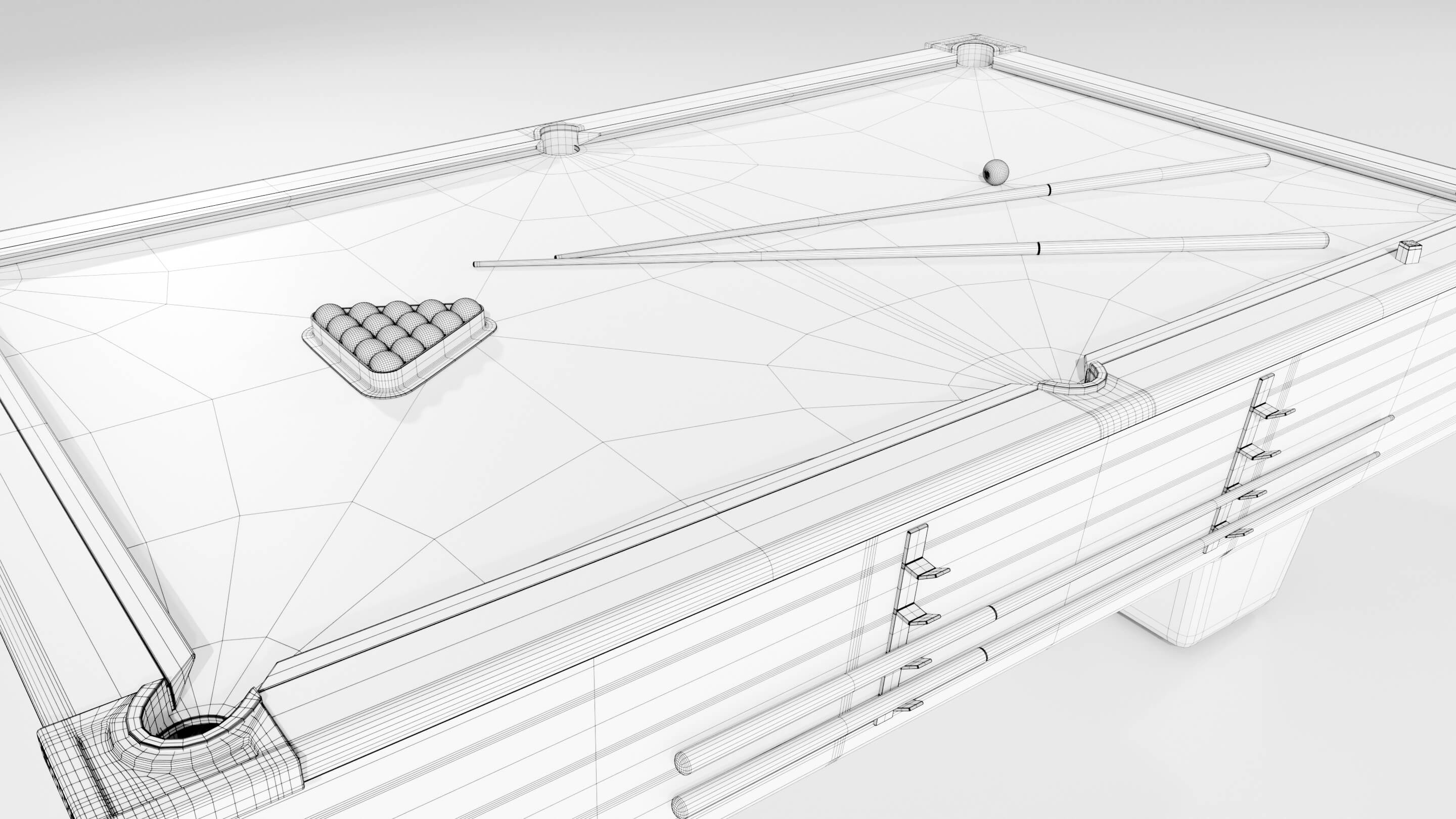 Billiards Table - 3D Model by 3Dmae