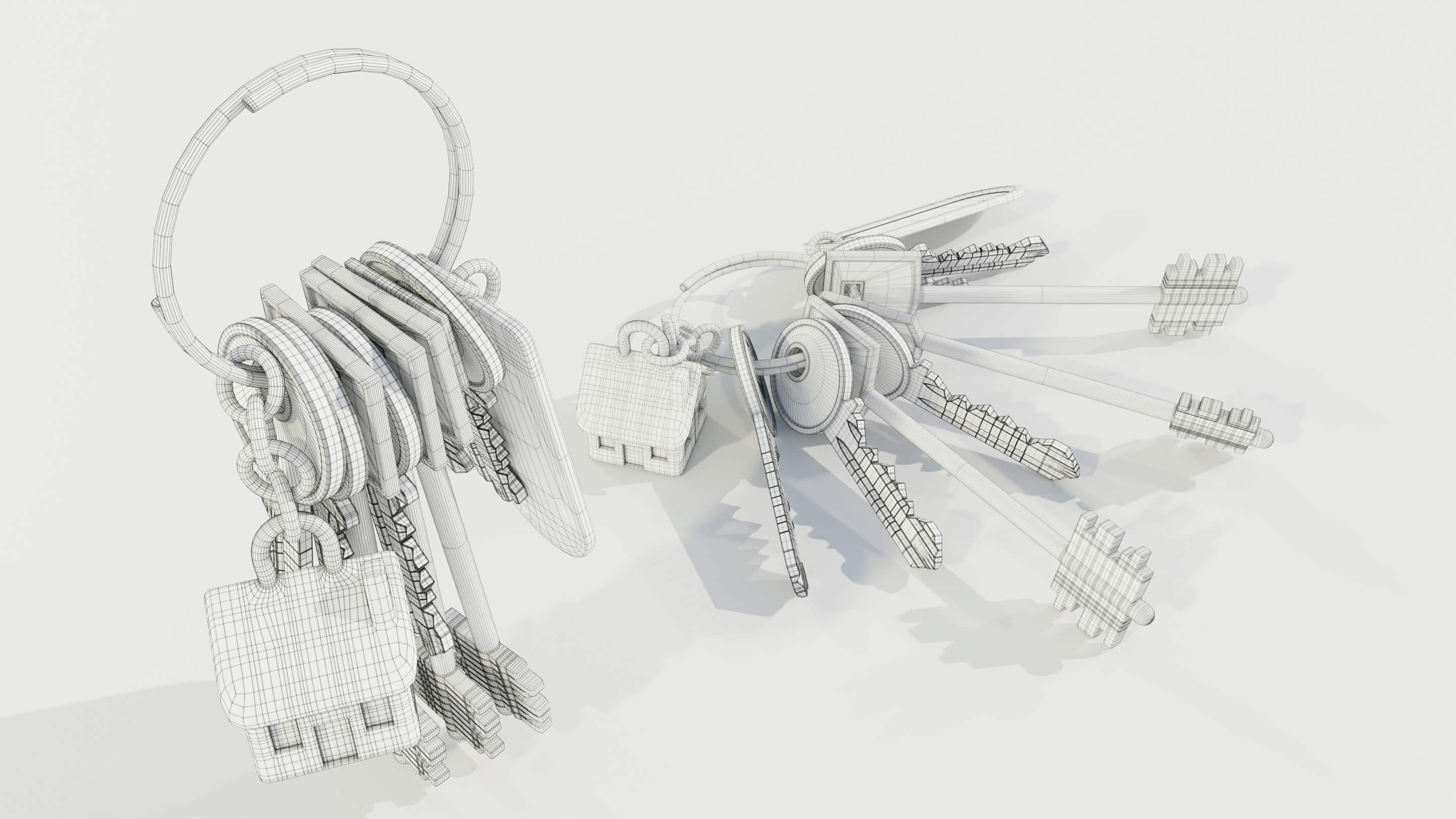 Bunch of Keys - 3D Model by 3Dmae