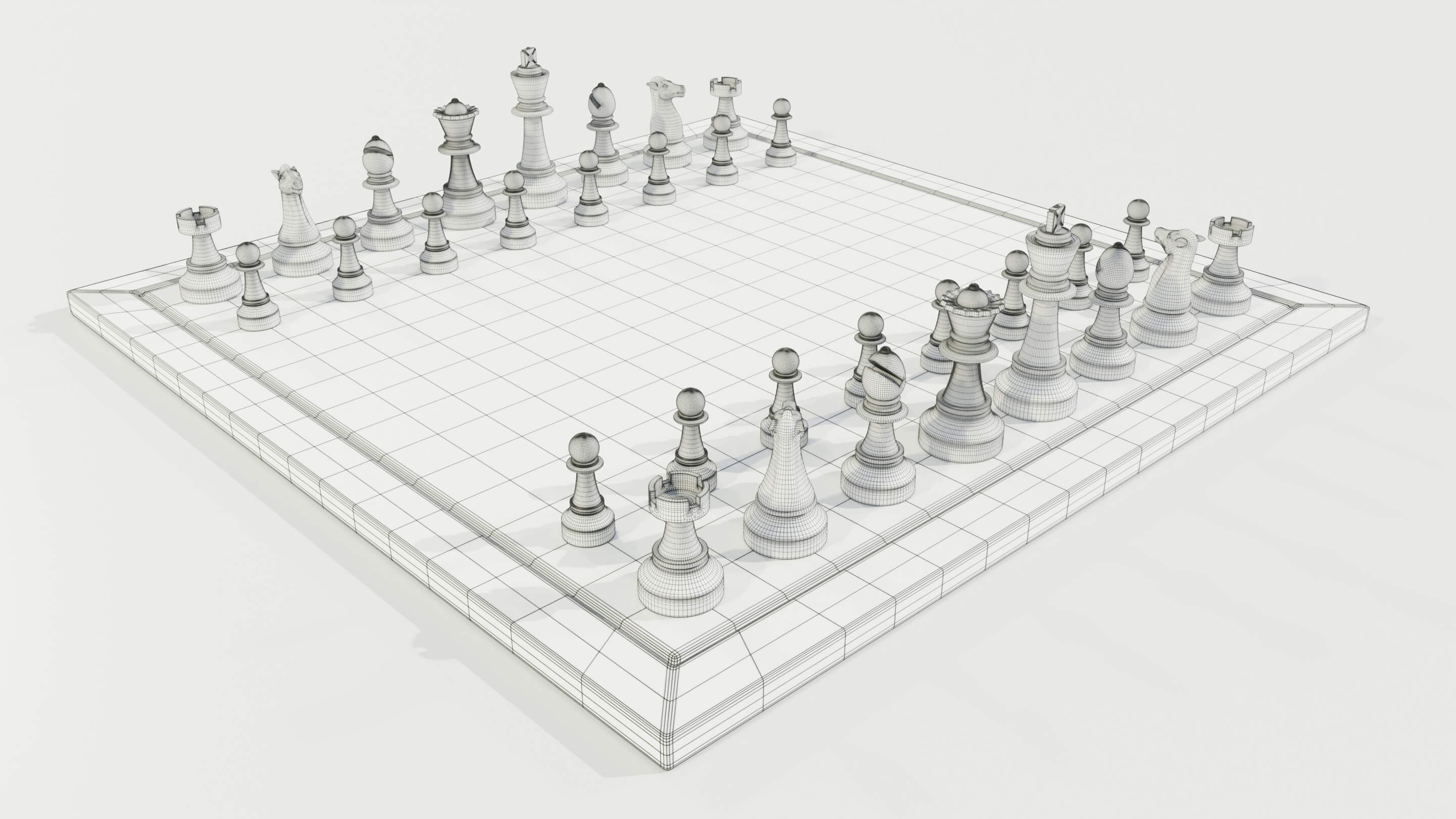 Chess Set - 3D Model by 3Dmae