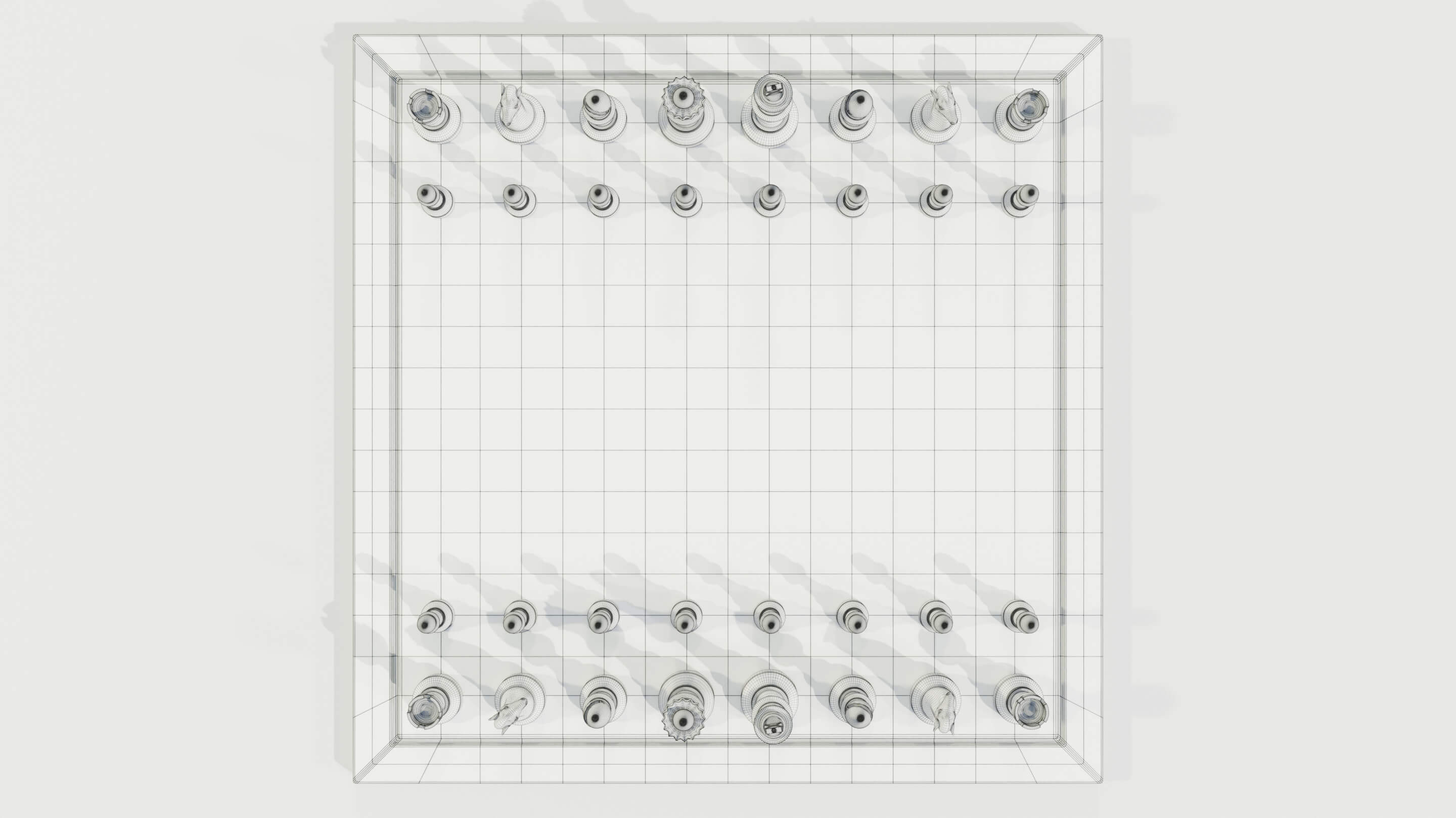 Wooden Chess Set - 3D Model by 3Dmae