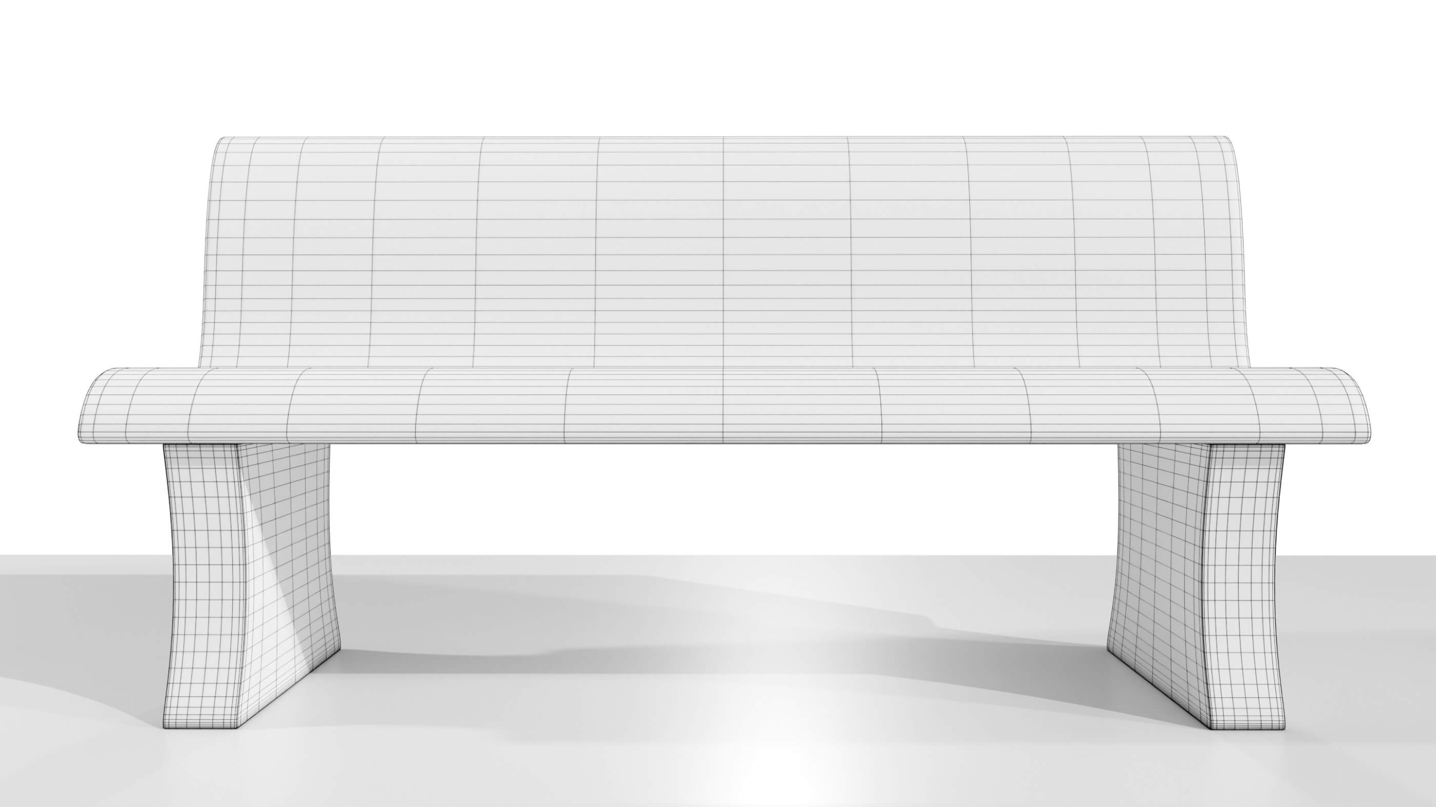 Concrete Bench - 3D Model by 3Dmae
