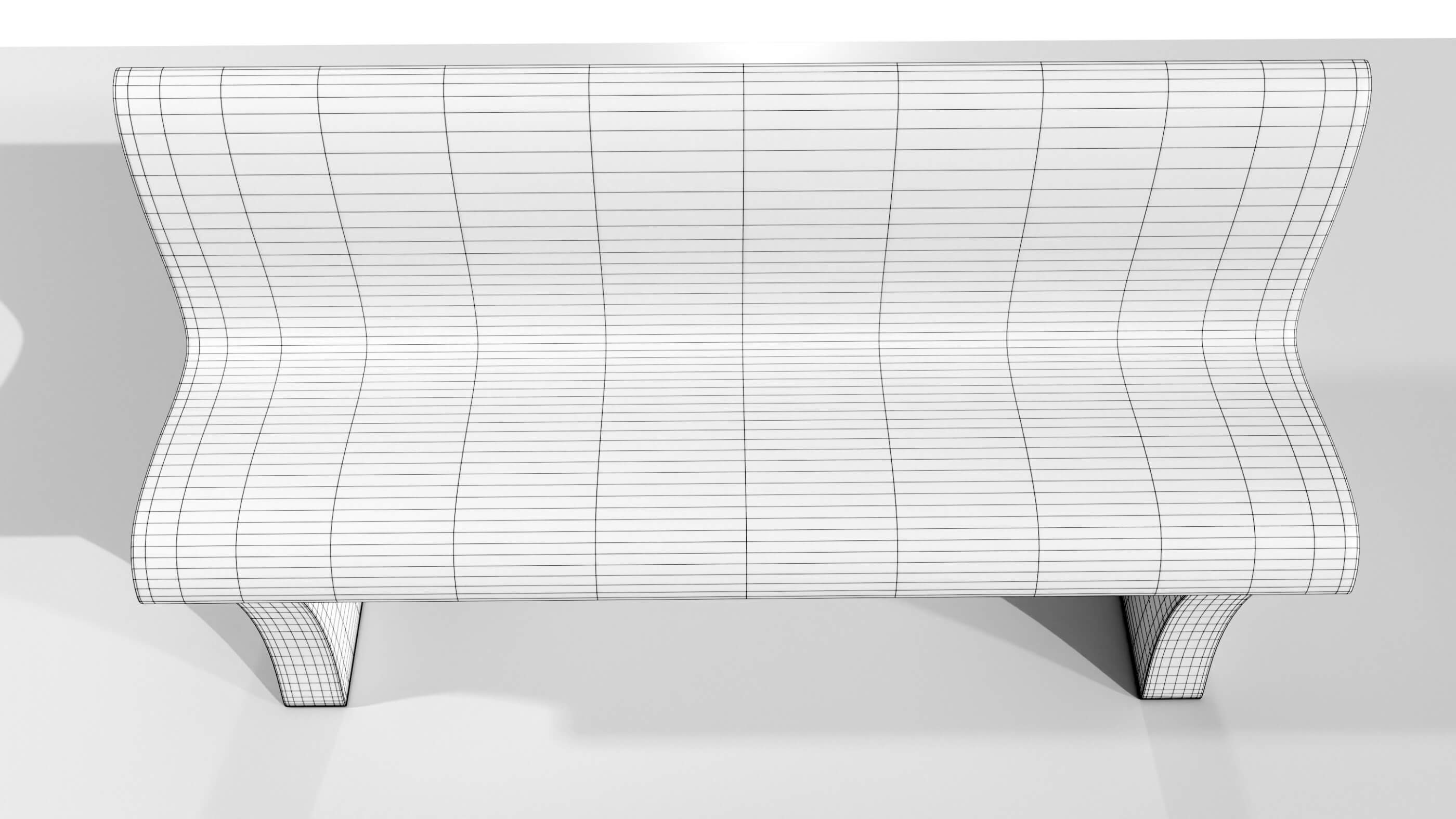 Concrete Bench - 3D Model by 3Dmae