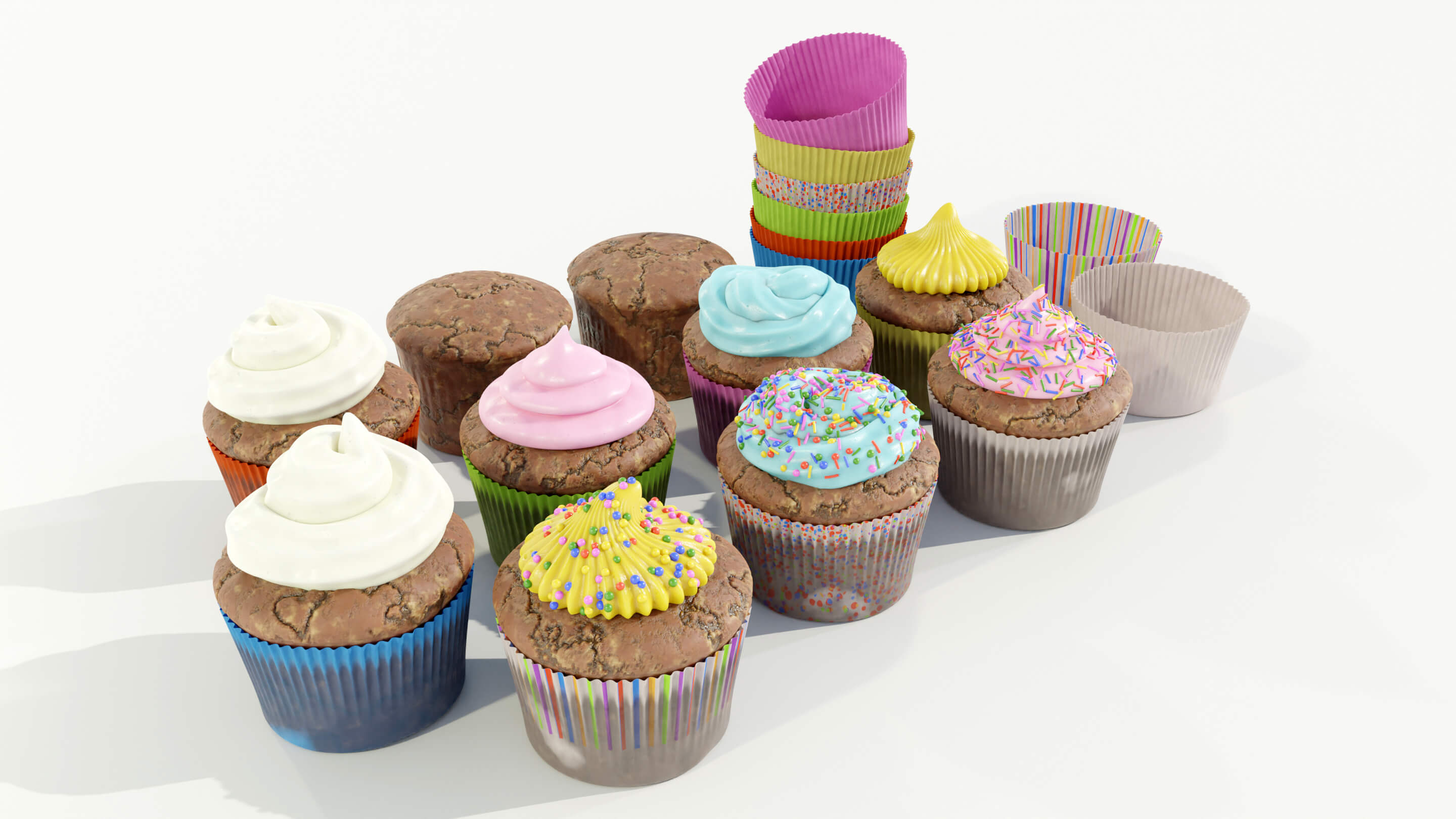 Cupcakes Collection - 3D Model by 3Dmae