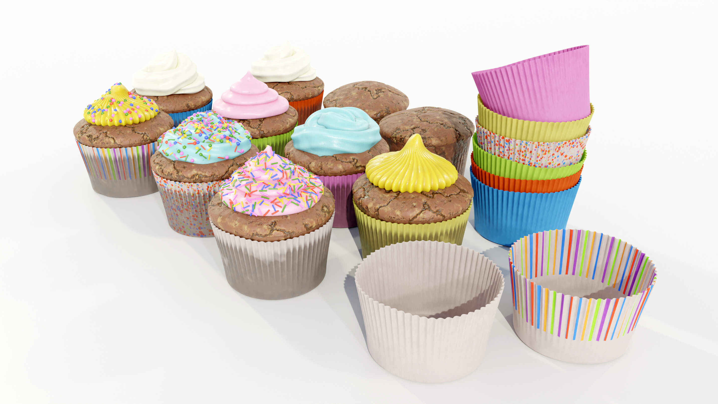 Cupcakes Collection - 3D Model by 3Dmae
