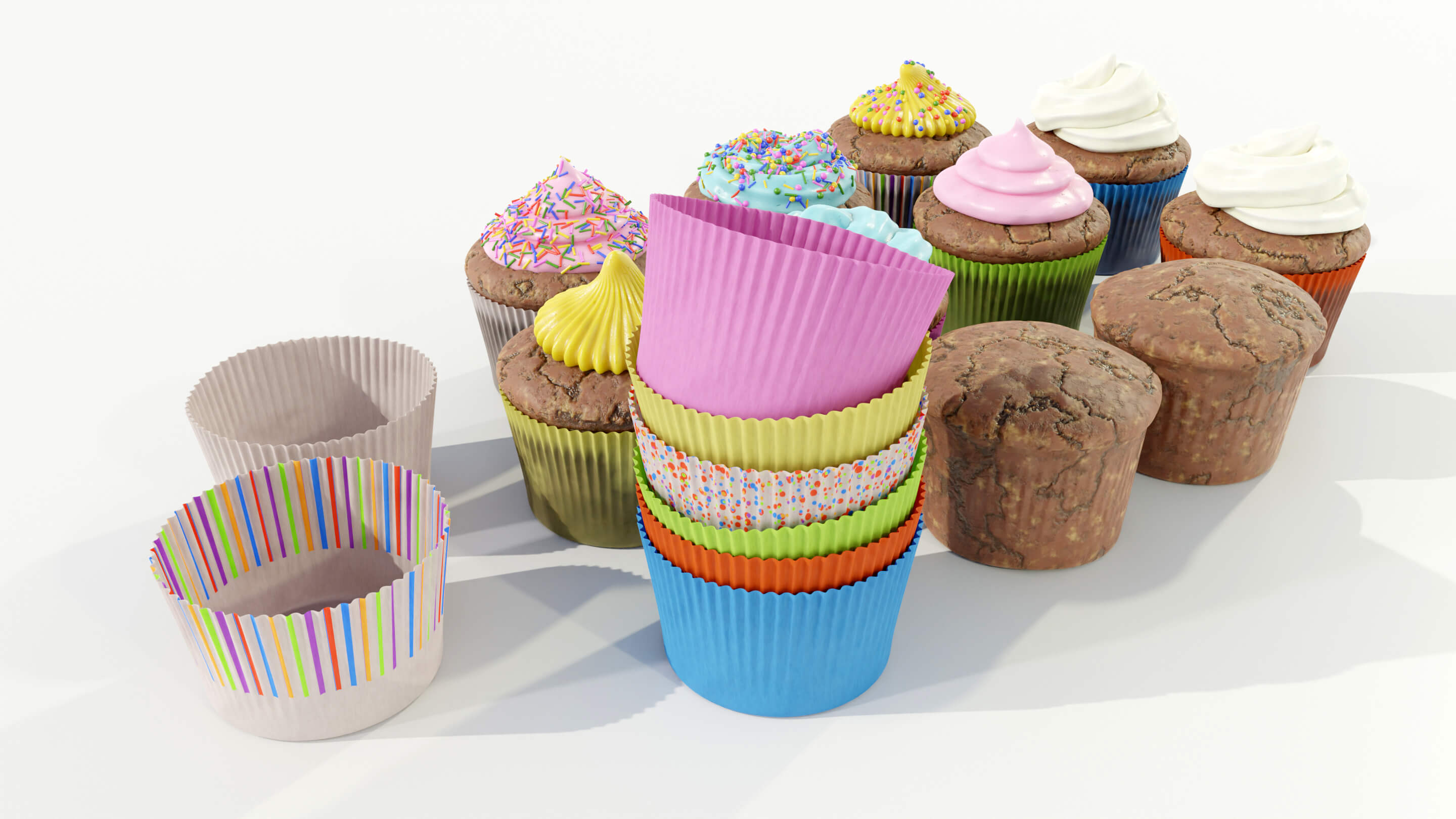 Cupcakes Collection - 3D Model by 3Dmae