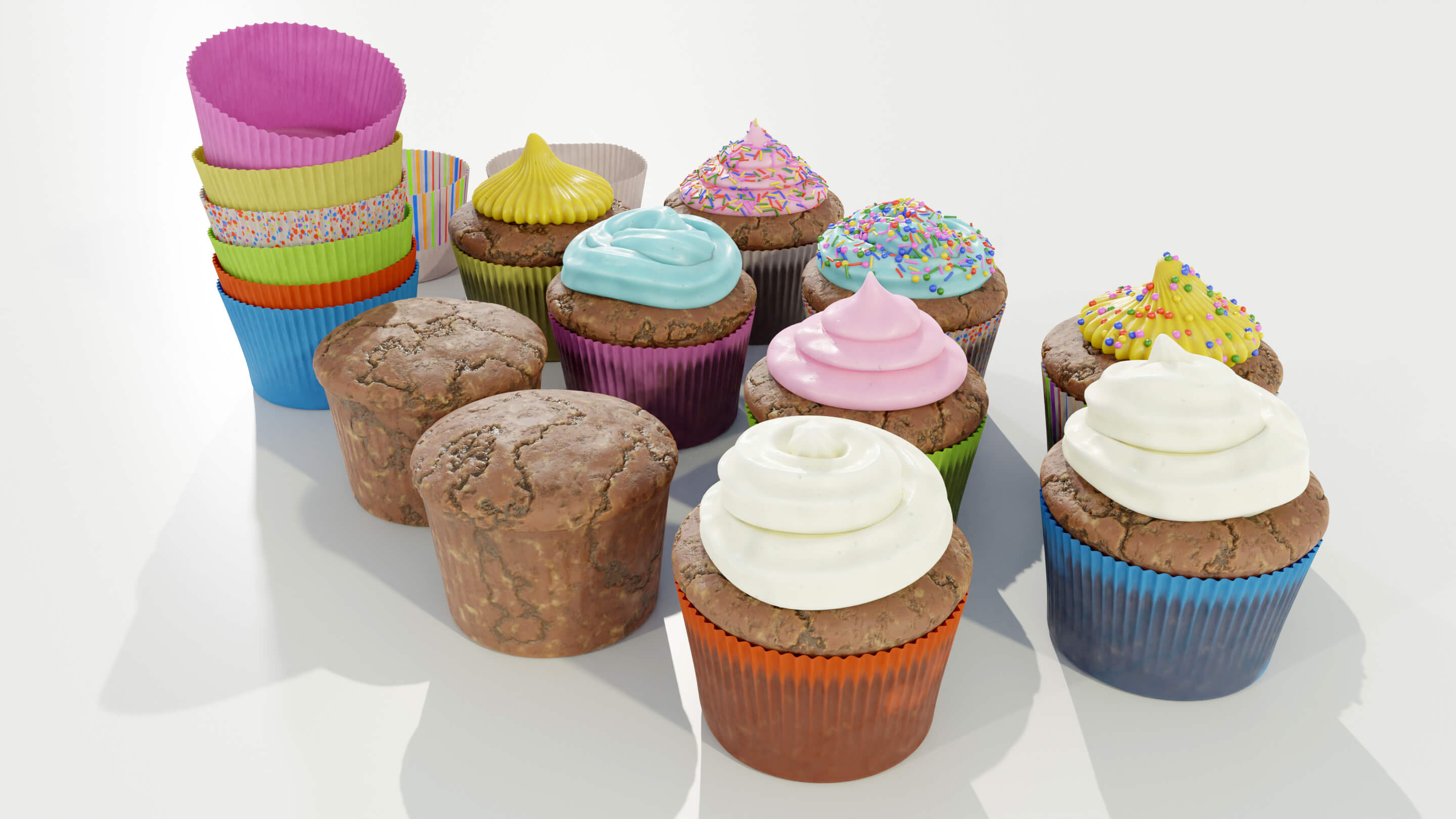 Cupcakes Collection - 3D Model by 3Dmae