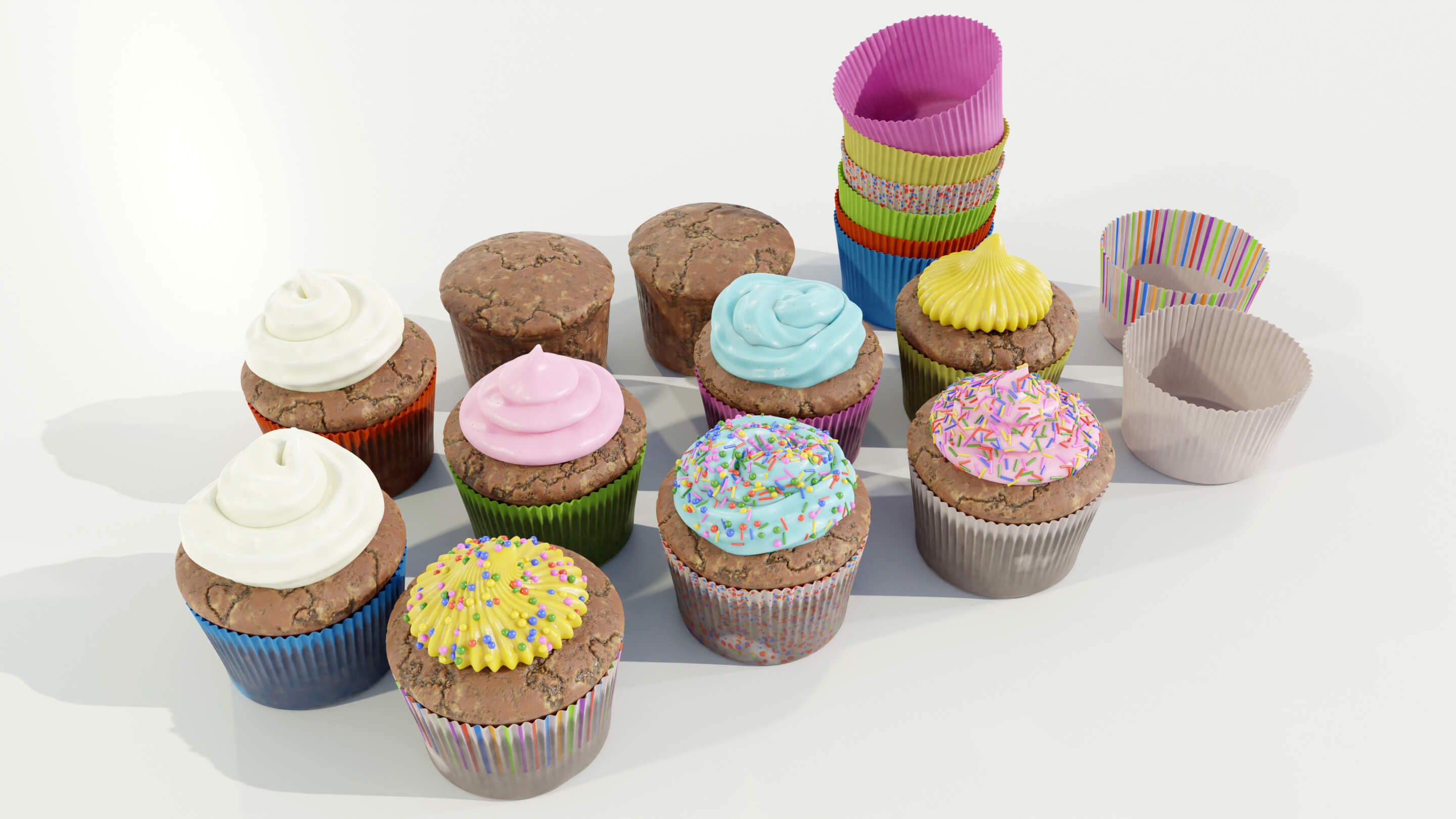 Cupcakes Collection - 3D Model by 3Dmae