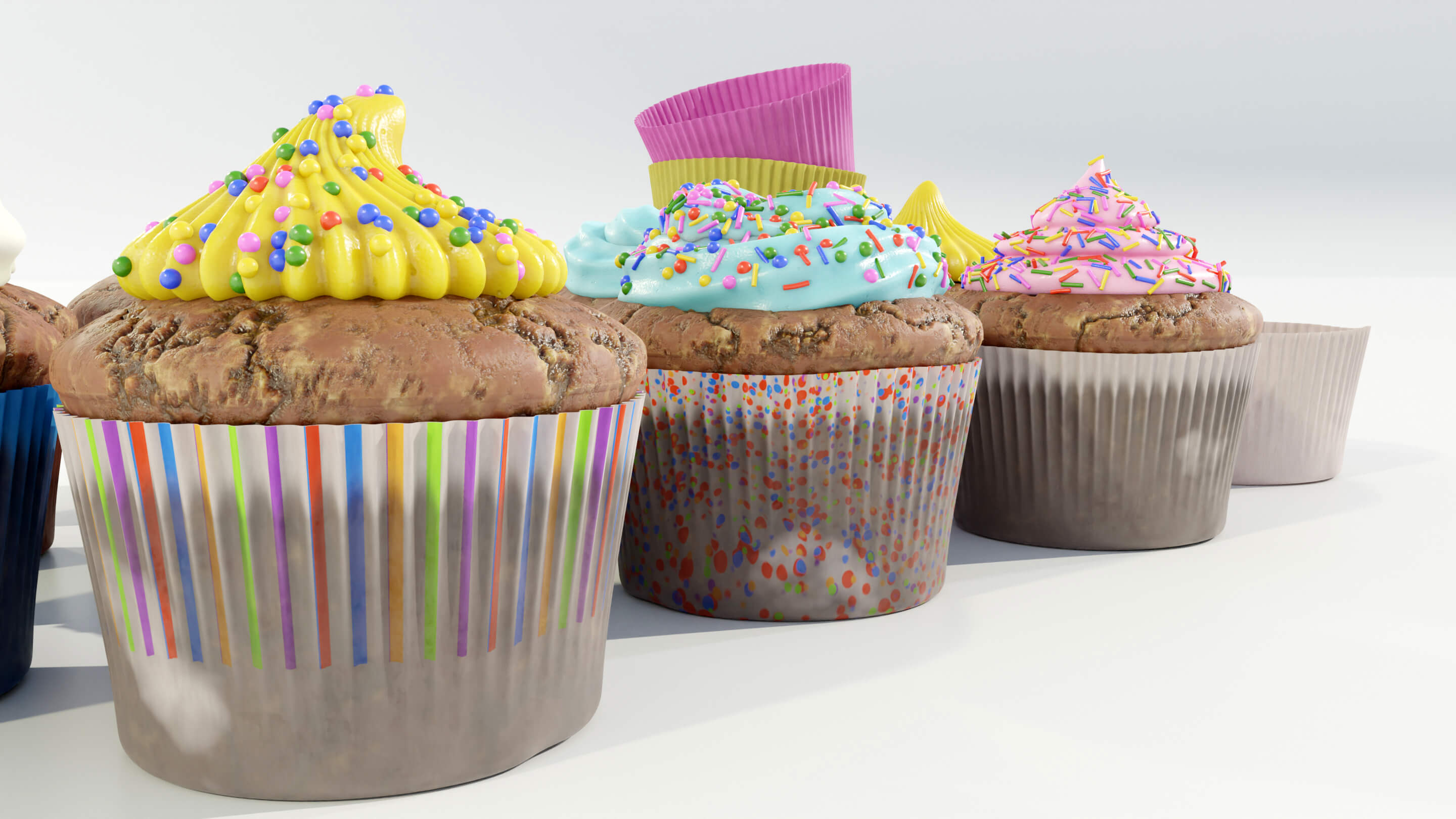 Cupcakes Collection - 3D Model by 3Dmae