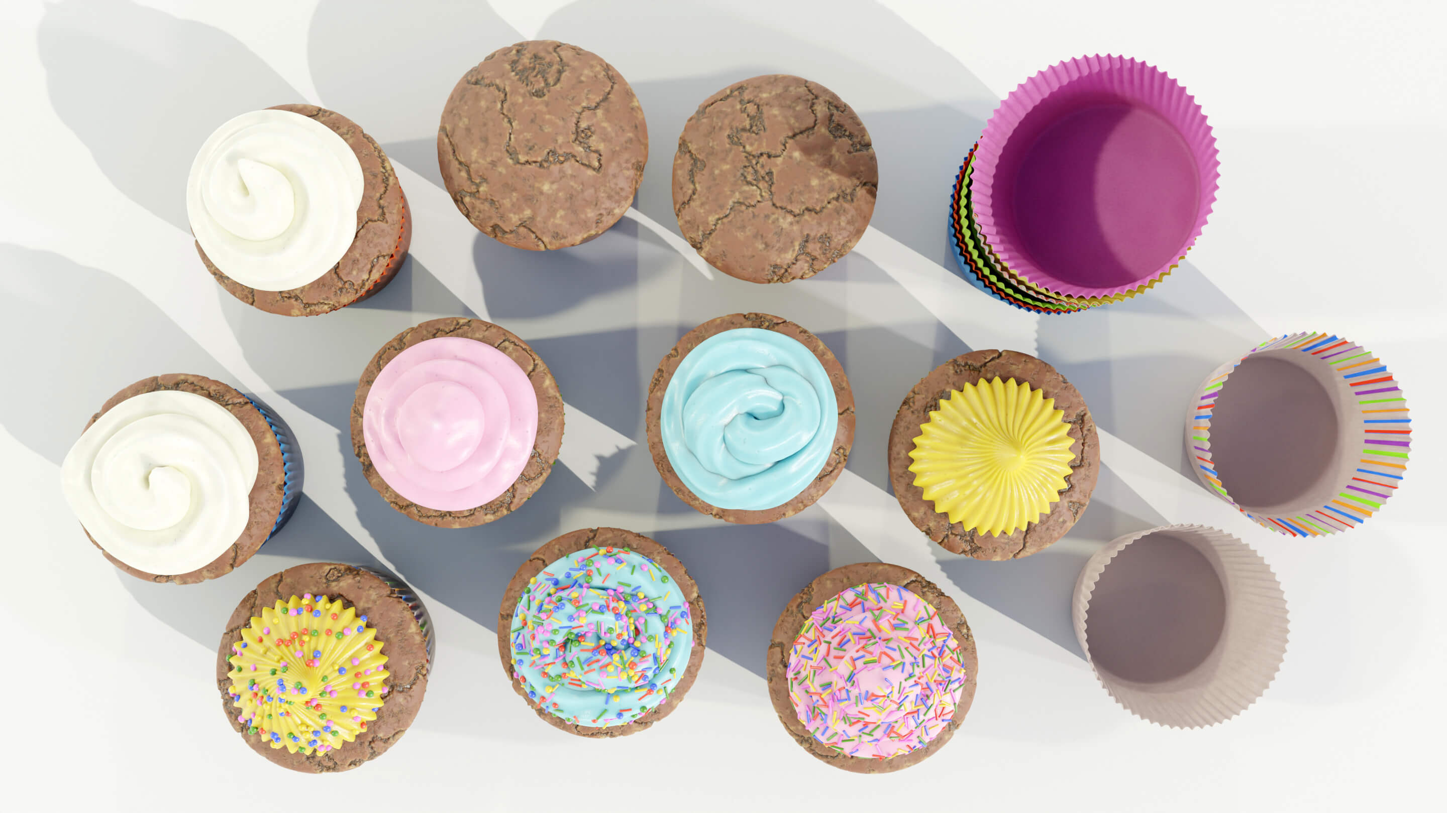 Cupcakes Collection - 3D Model by 3Dmae