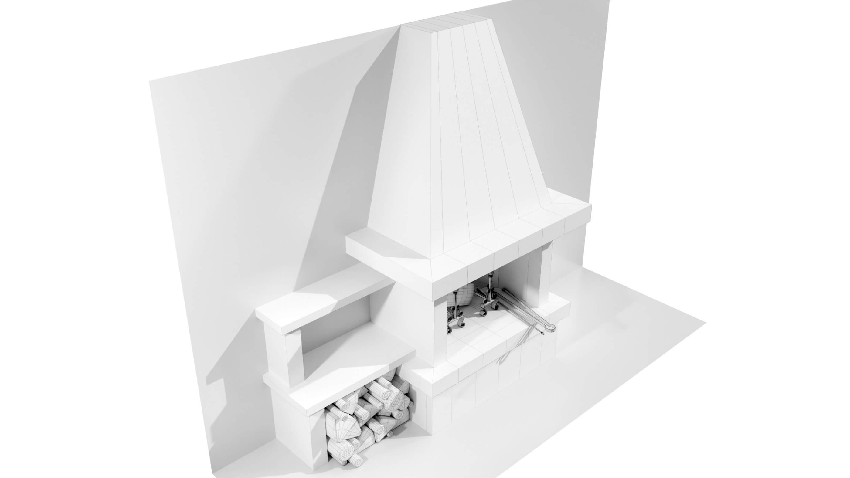 Fireplace - 3D Model by 3Dmae