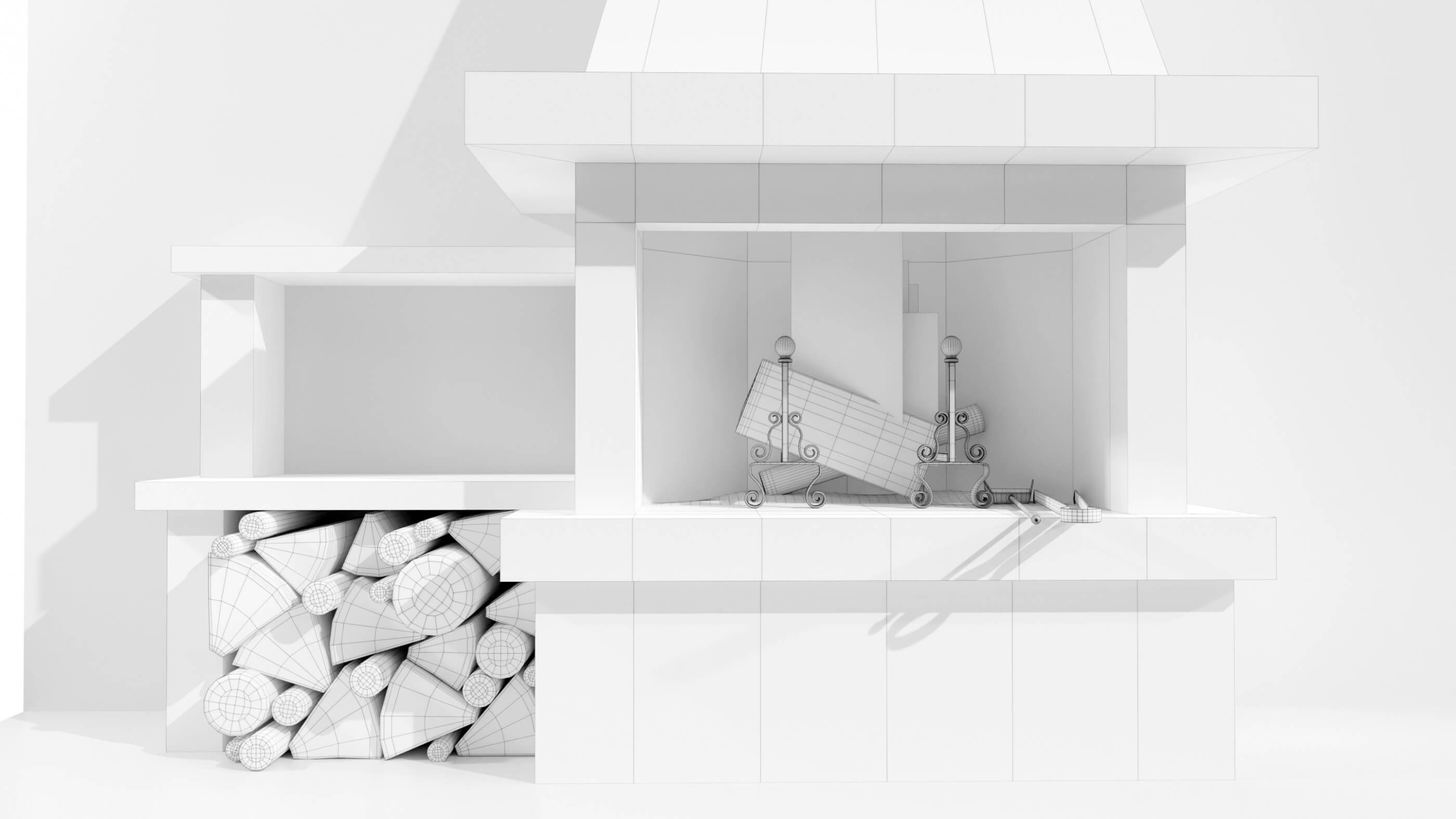 Fireplace - 3D Model by 3Dmae