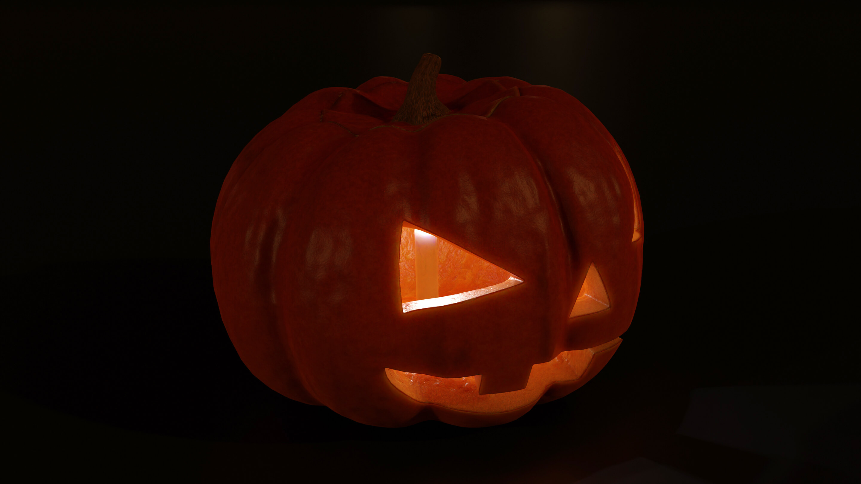 Halloween Pumpkin 3D Render, Digital Art by 3Dmae