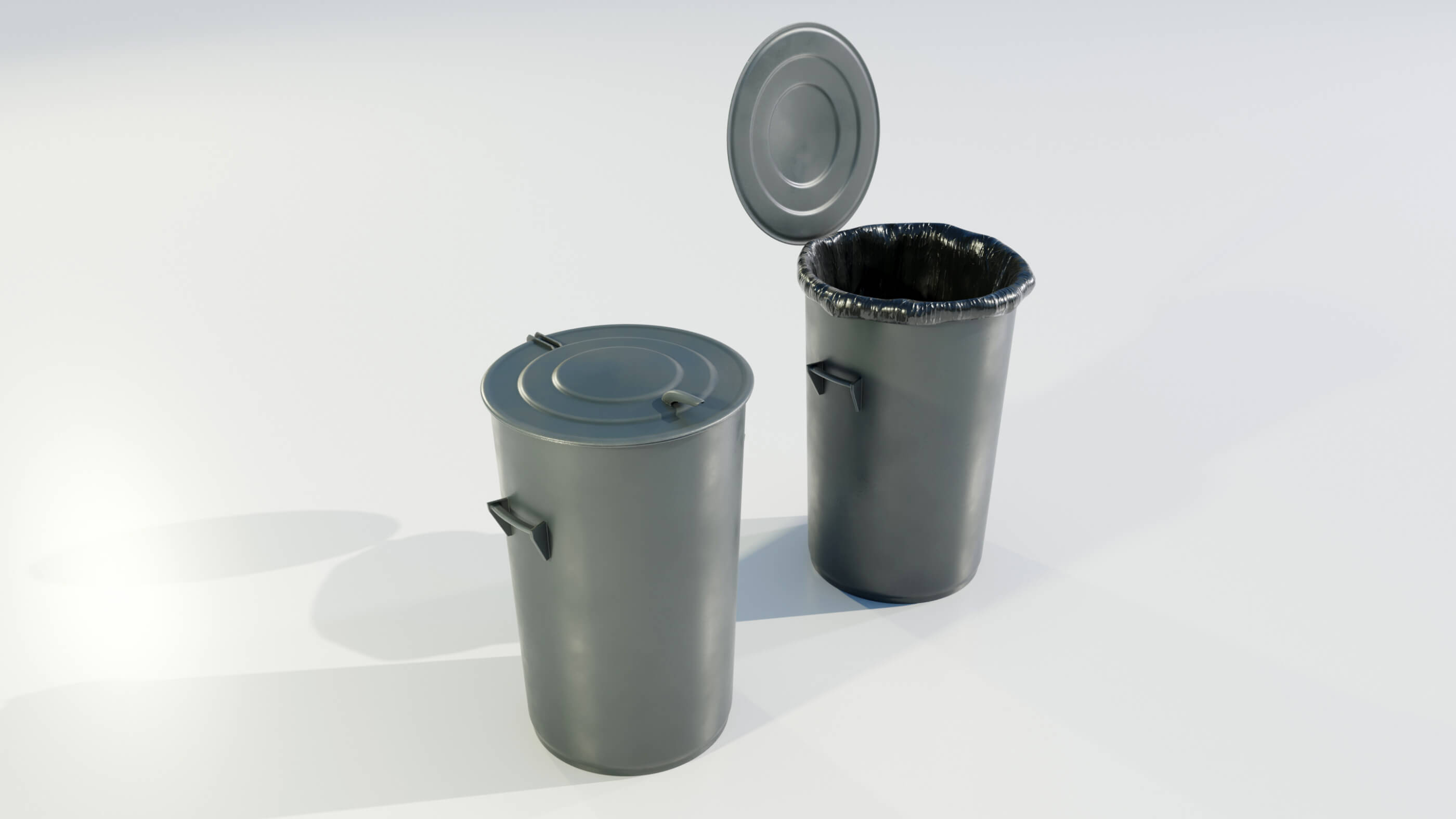 Garbage Cans - 3D Model by 3Dmae