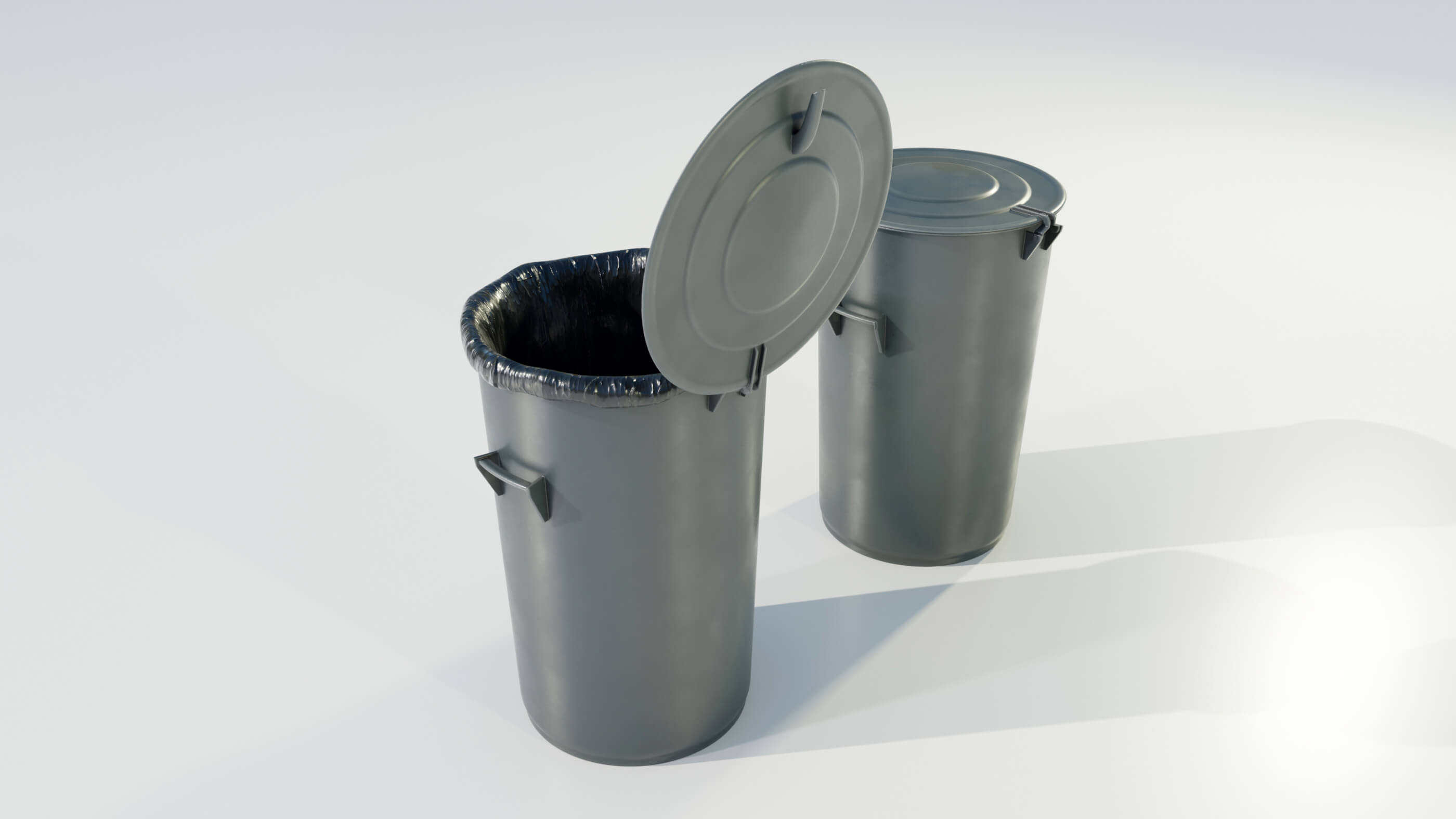 Garbage Cans - 3D Model by 3Dmae