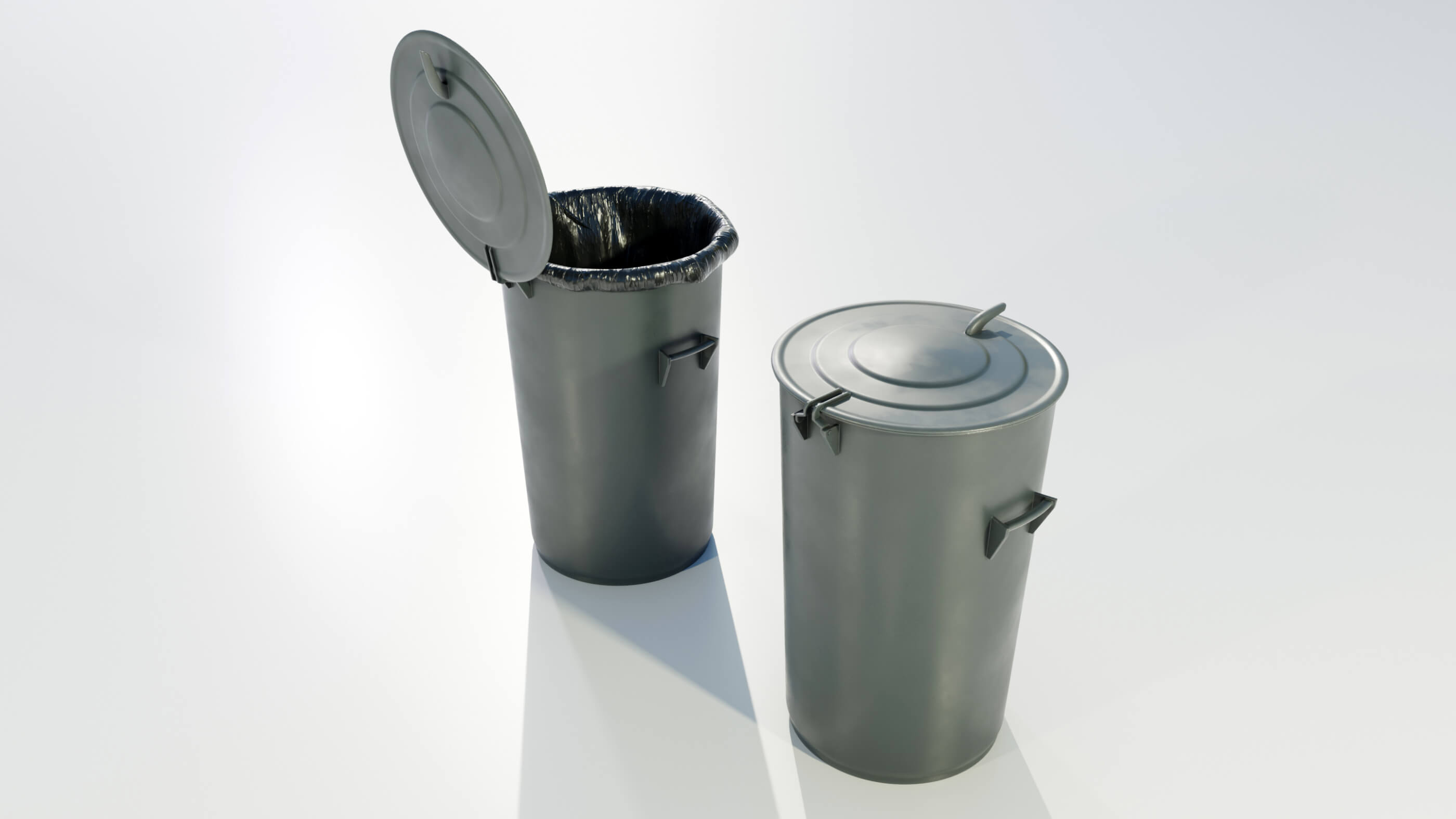 Garbage Cans - 3D Model by 3Dmae