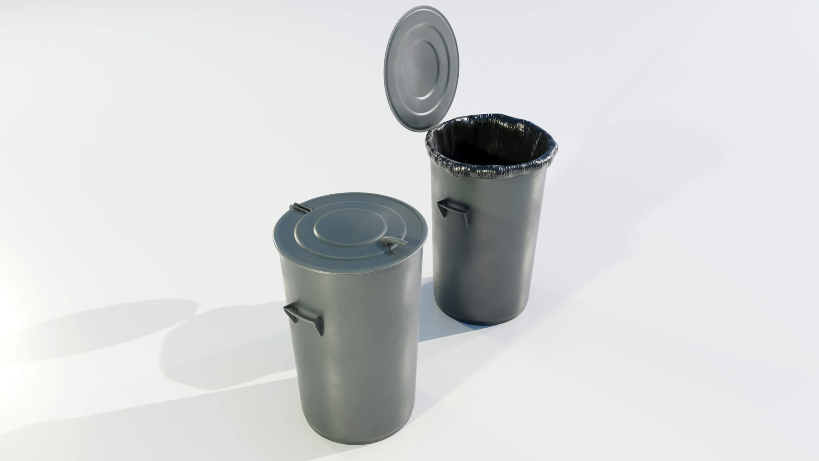 Garbage Cans - 3D Model by 3Dmae